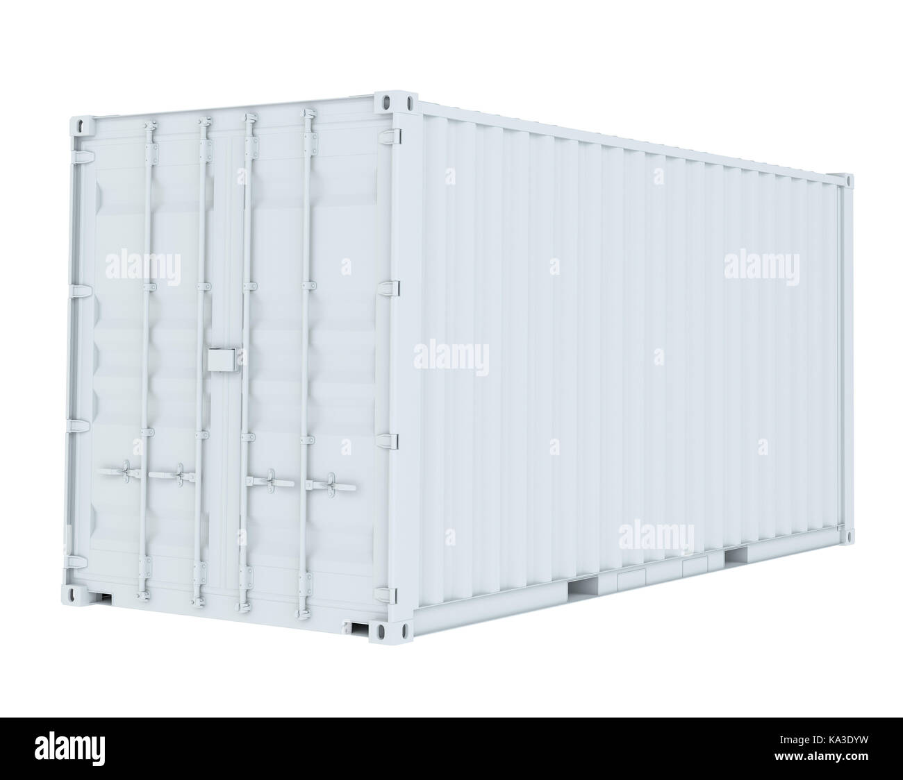 White cargo container Stock Photo - Alamy