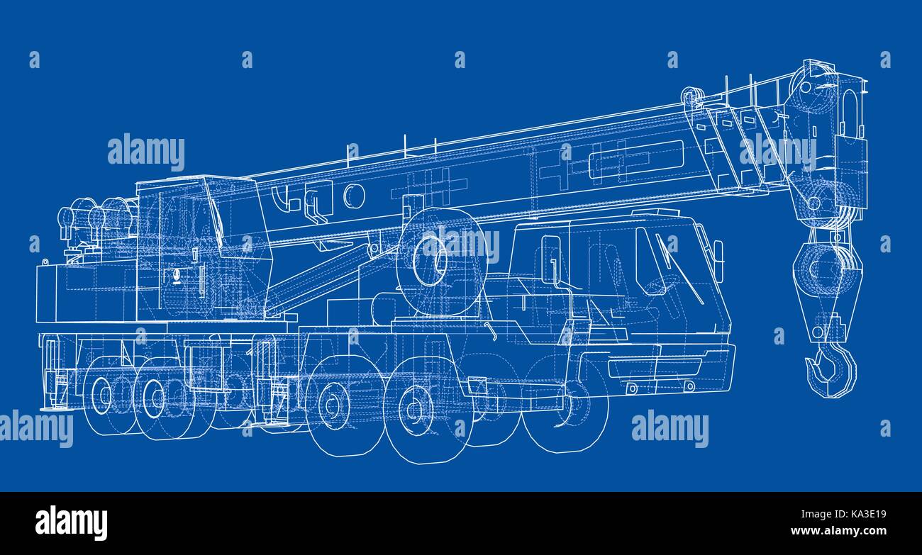 Mobile crane. Vector Stock Vector Image & Art - Alamy