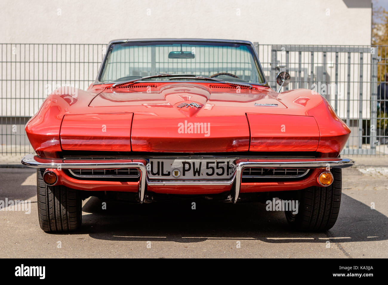 Laupheim, Germany - September 24, 2017: Chevrolet Corvette oldtimer car ...