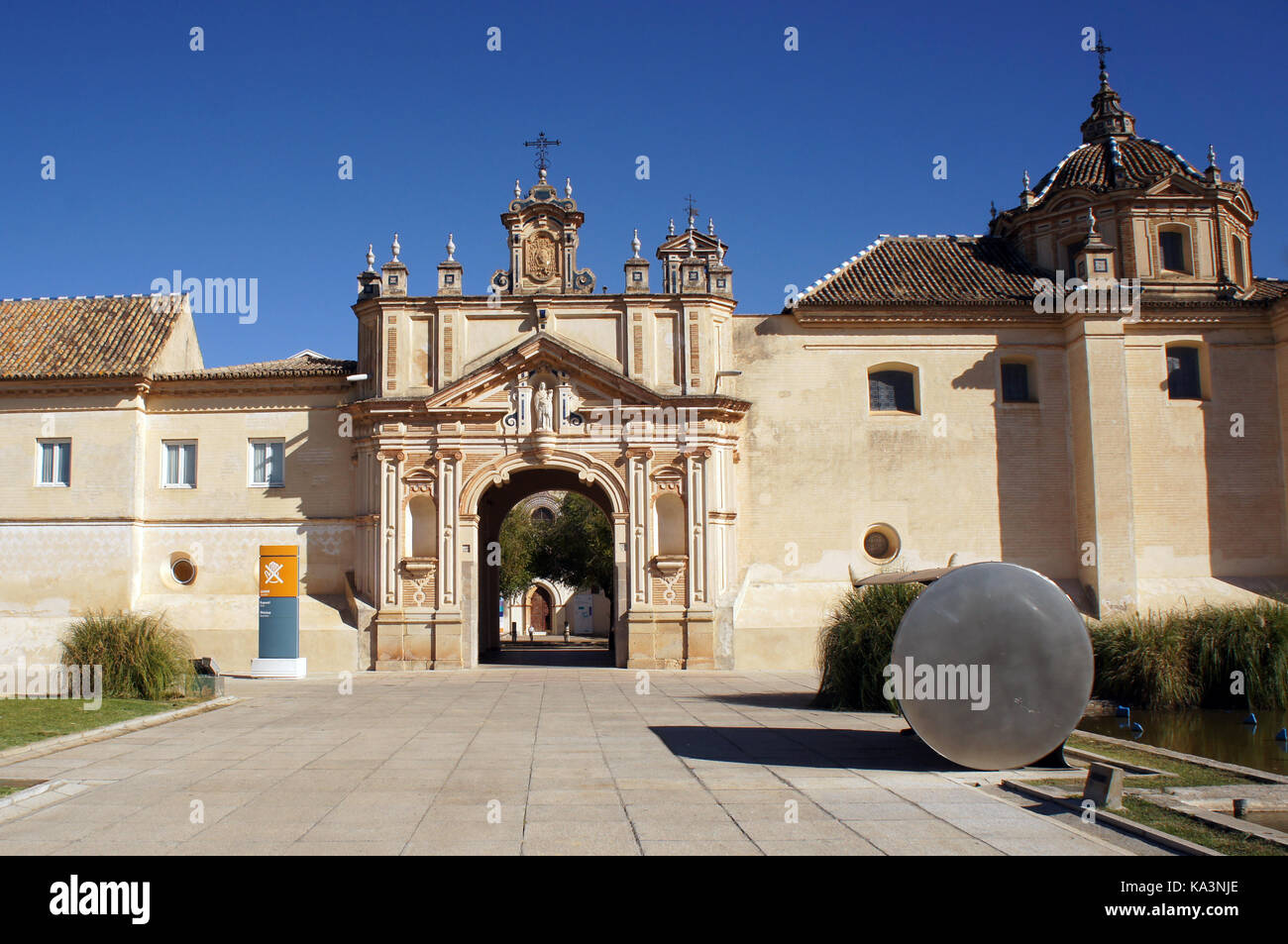 Main entrance to the Monastery of Santa Maria de las Cuevas on Cartuja ...