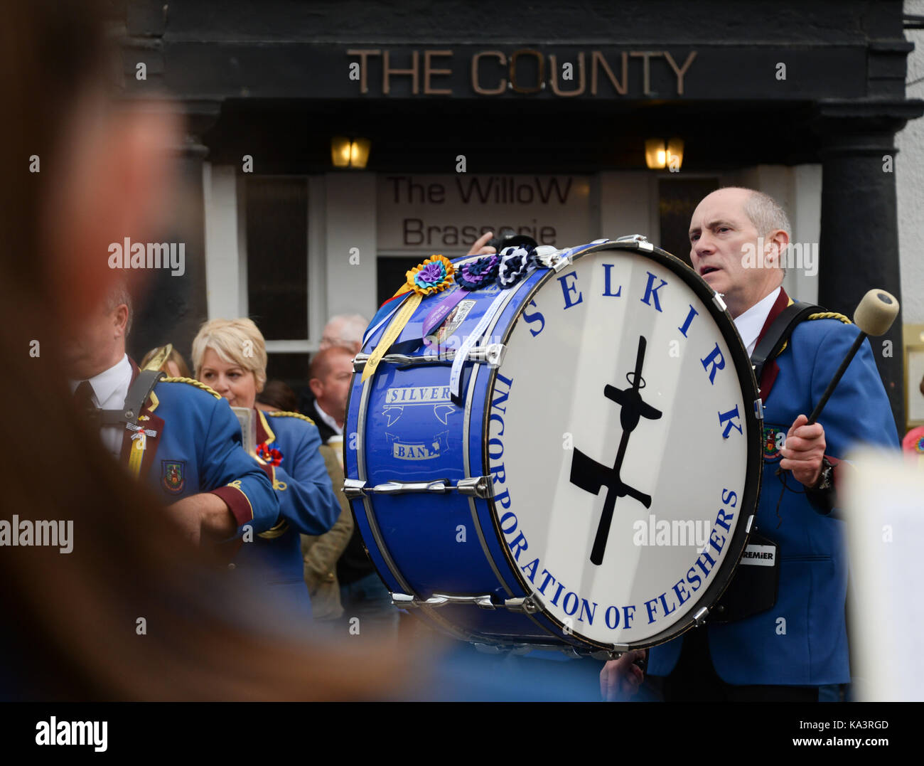 The Common Riding in the Scottish Border town of Selkirk Stock Photo ...