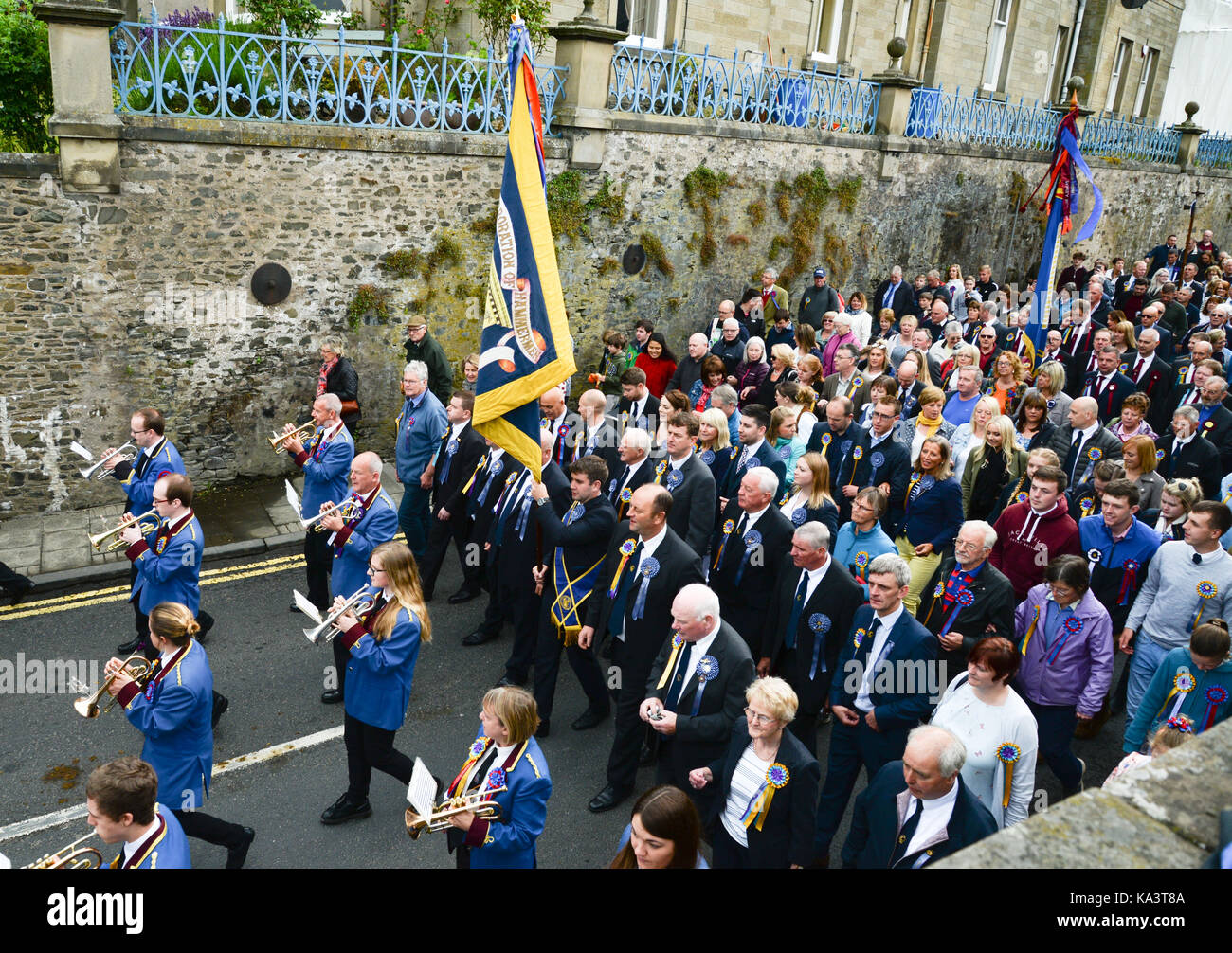 The Common Riding in the Scottish Border town of Selkirk Stock Photo ...