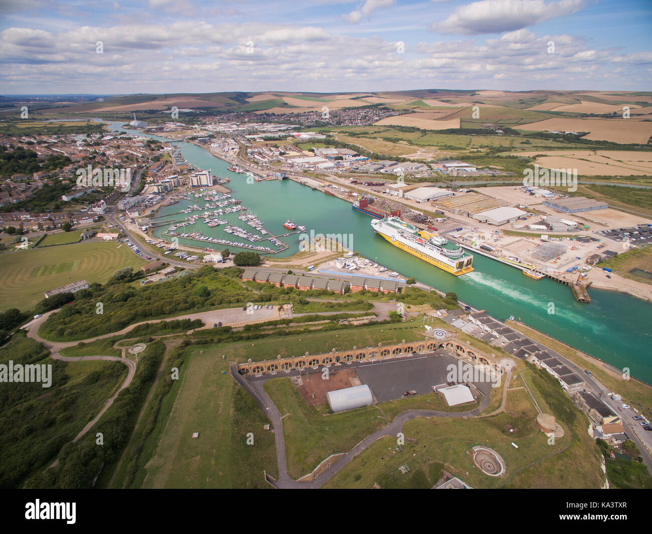 Newhaven Fort Port and Ferry Stock Photo - Alamy
