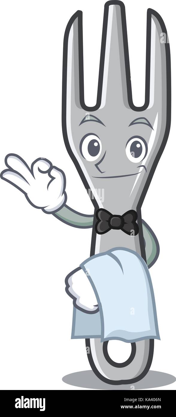 Waiter fork character cartoon style Stock Vector Image & Art - Alamy