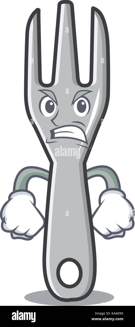 Angry fork character cartoon style Stock Vector Image & Art - Alamy