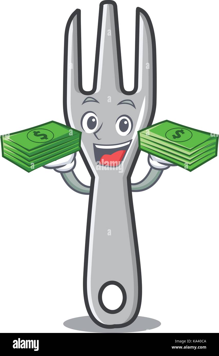 Cartoon money fork hi-res stock photography and images - Alamy