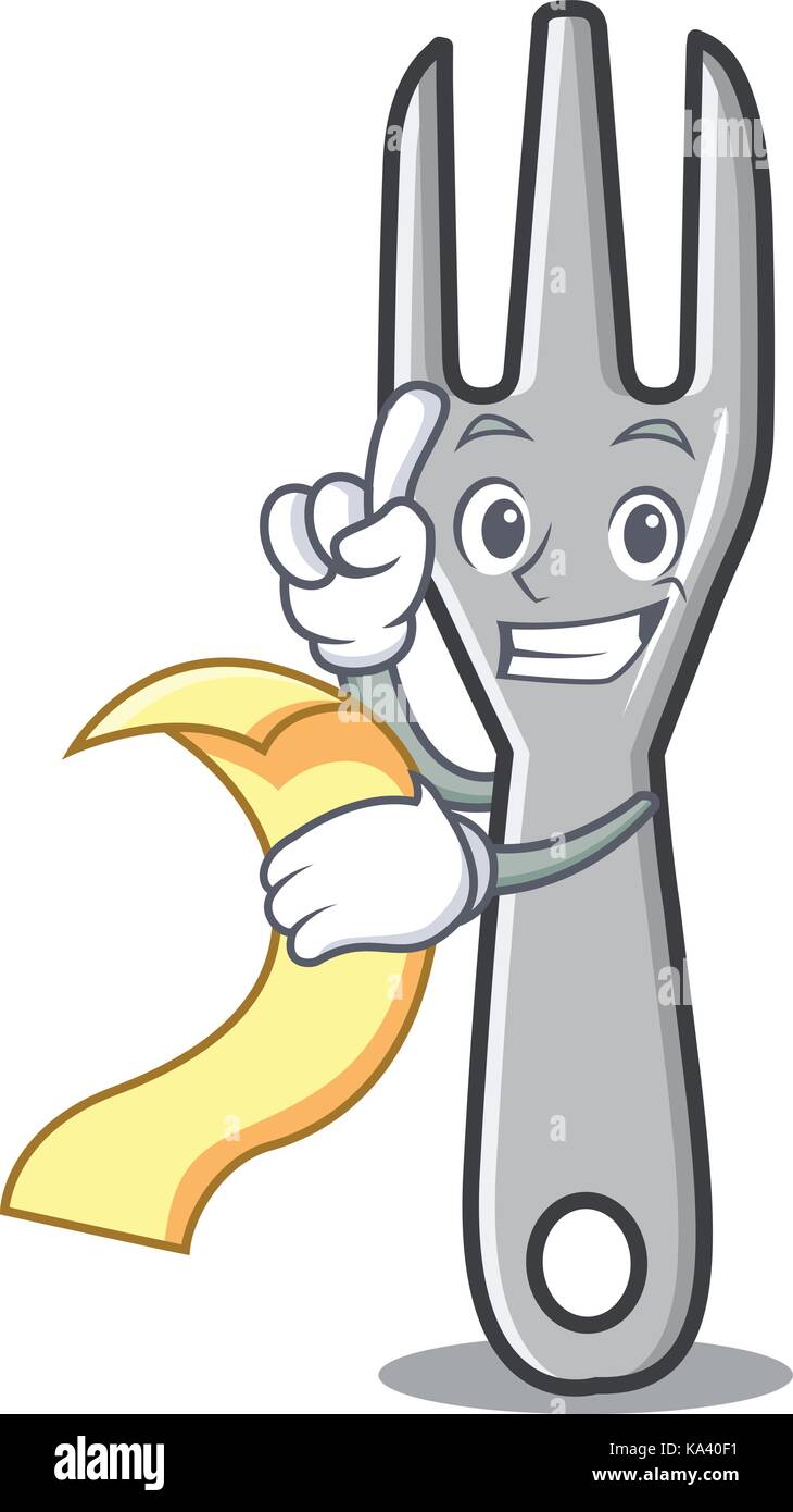 With menu fork character cartoon style Stock Vector Image & Art - Alamy