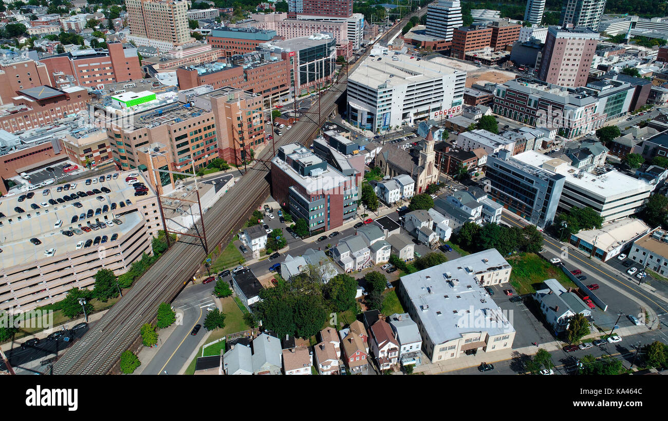 Aerial View of Downtown New Brunswick, New Jersey Stock Photo - Alamy