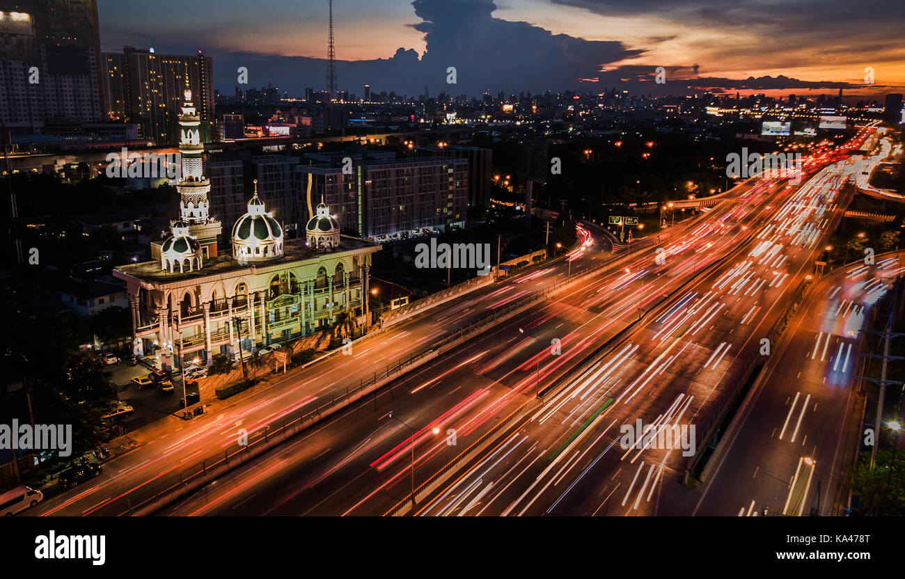 mosque with road in twilight time Stock Photo - Alamy