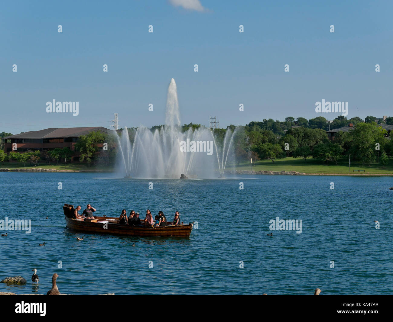 Excursion boat, Heartland of America Park. Omaha, Nebraska Stock Photo ...