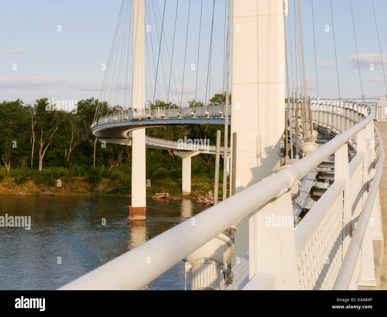 Bob Kerrey Pedestrian Bridge. Omaha, Nebraska Stock Photo - Alamy