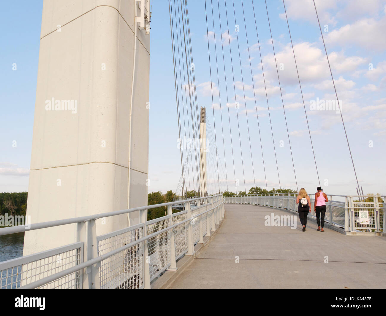 Cable stayed pedestrian bridge hi-res stock photography and images - Alamy