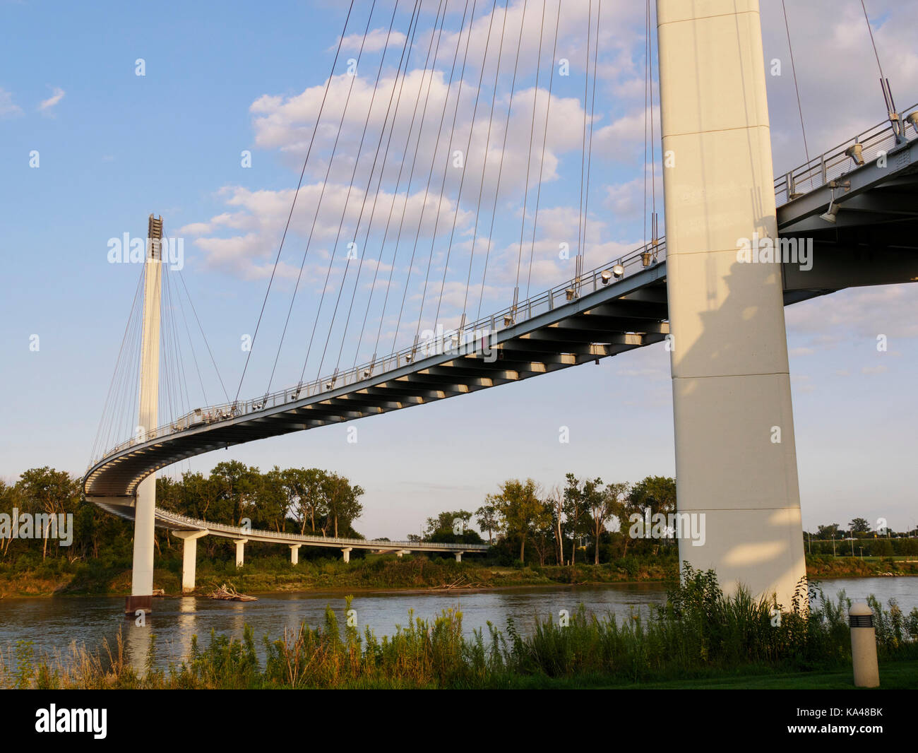 Bob Kerrey Pedestrian Bridge. Omaha, Nebraska Stock Photo - Alamy