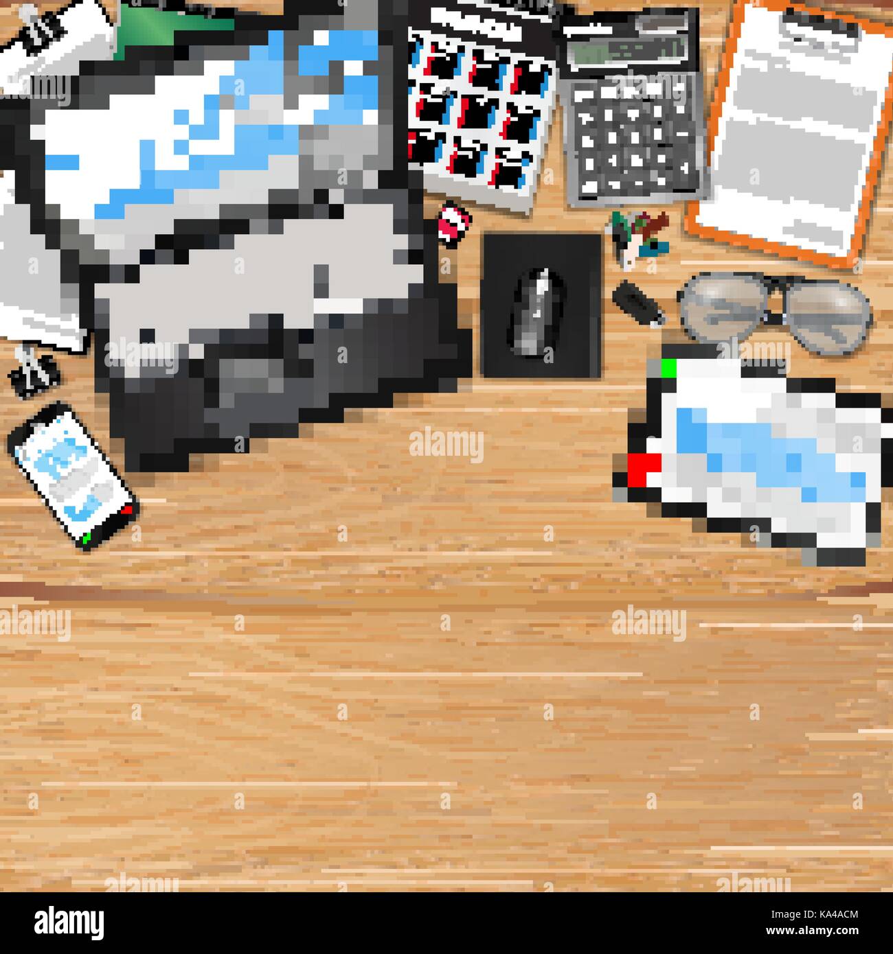 Calculator money on table Stock Vector Images - Alamy