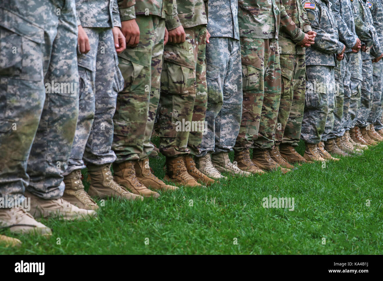 Legs of standing soldiers Stock Photo - Alamy