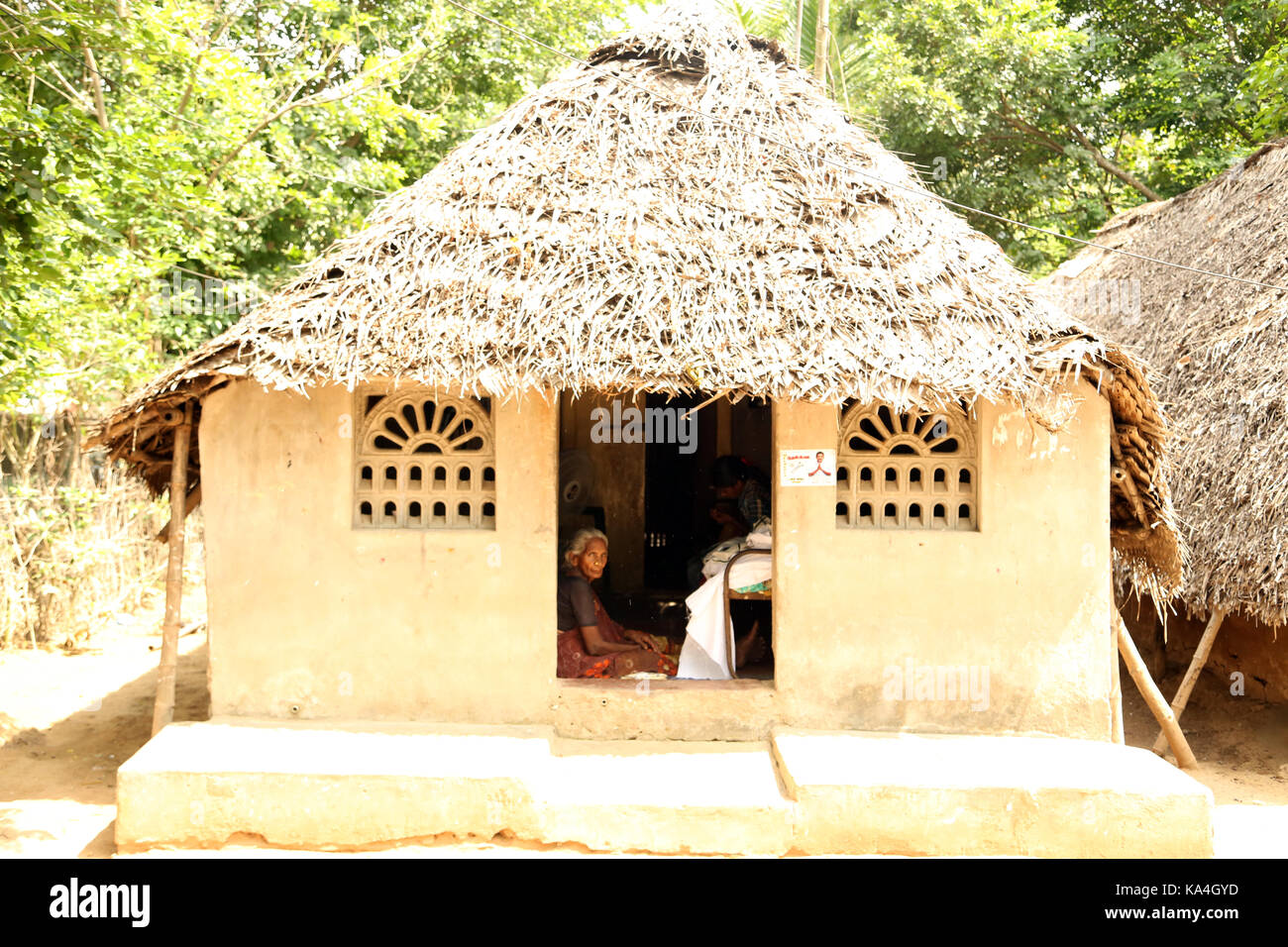 Traditional Indian Thatched Village House High Resolution Stock ...