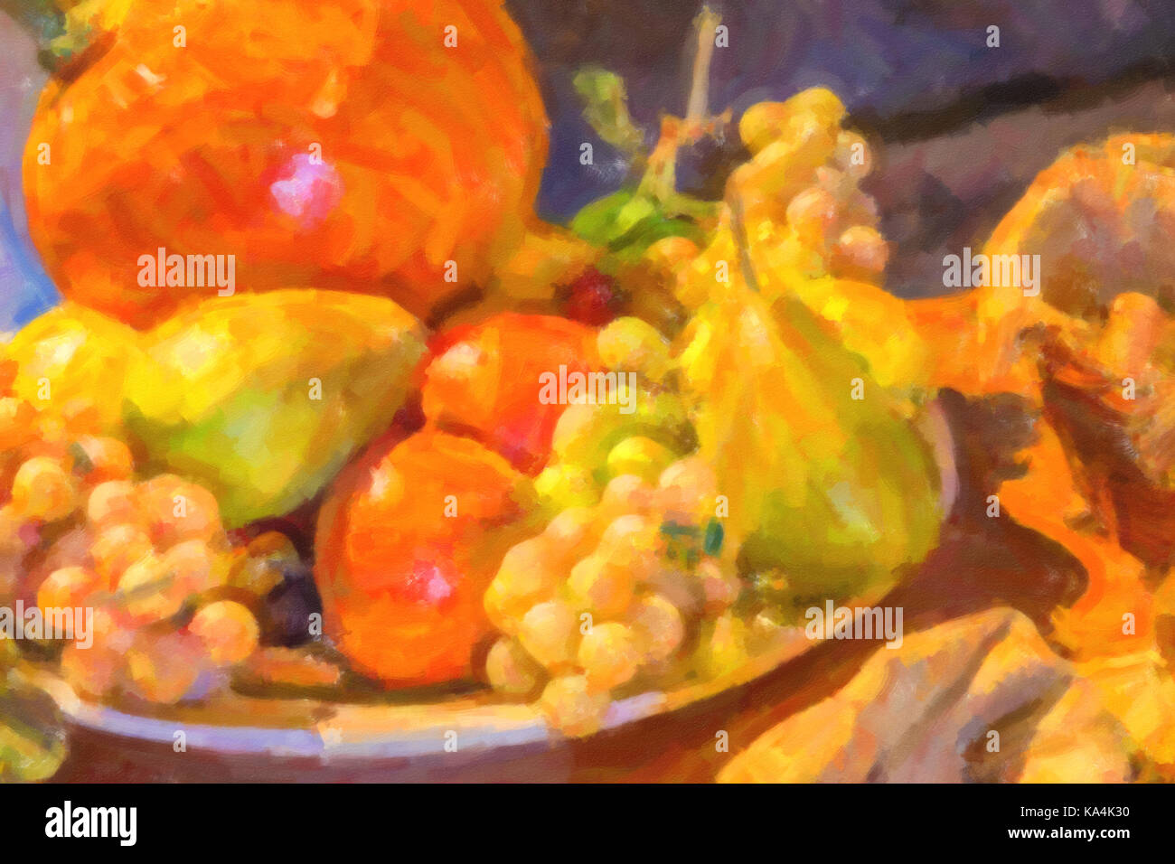 still life of autumn fake fruits Stock Photo - Alamy