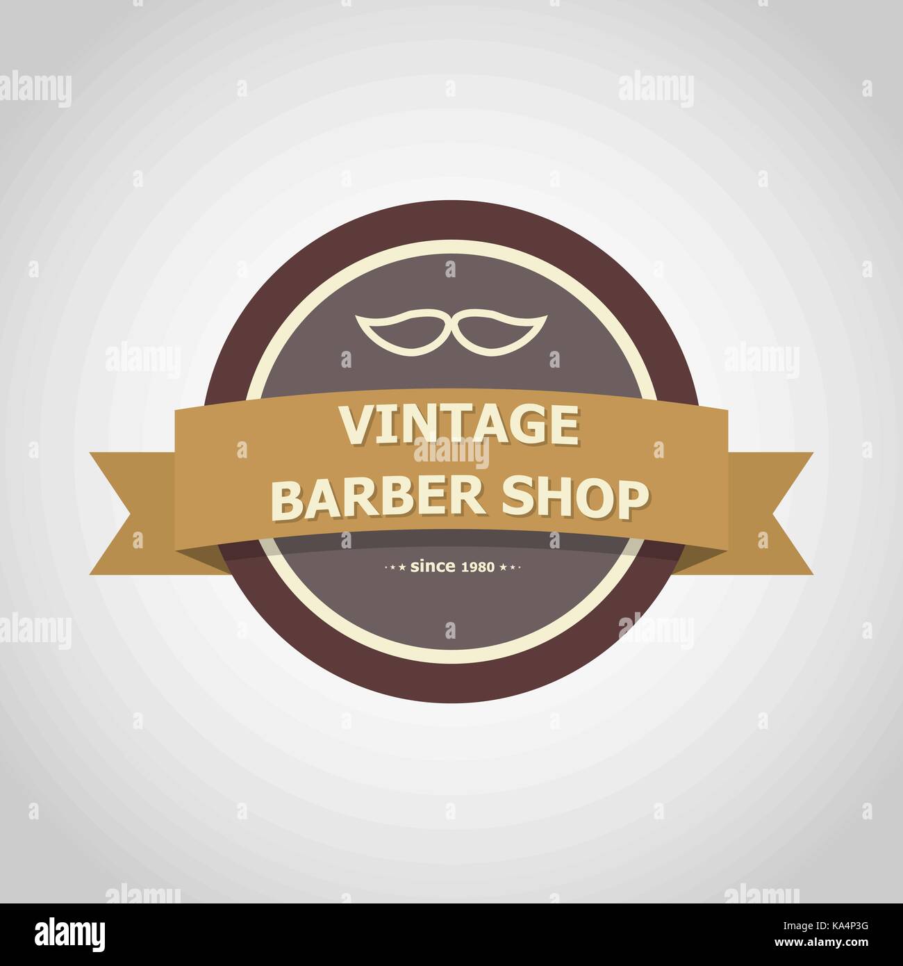 Barber shop vintage badge style, stock vector Stock Vector Image & Art ...