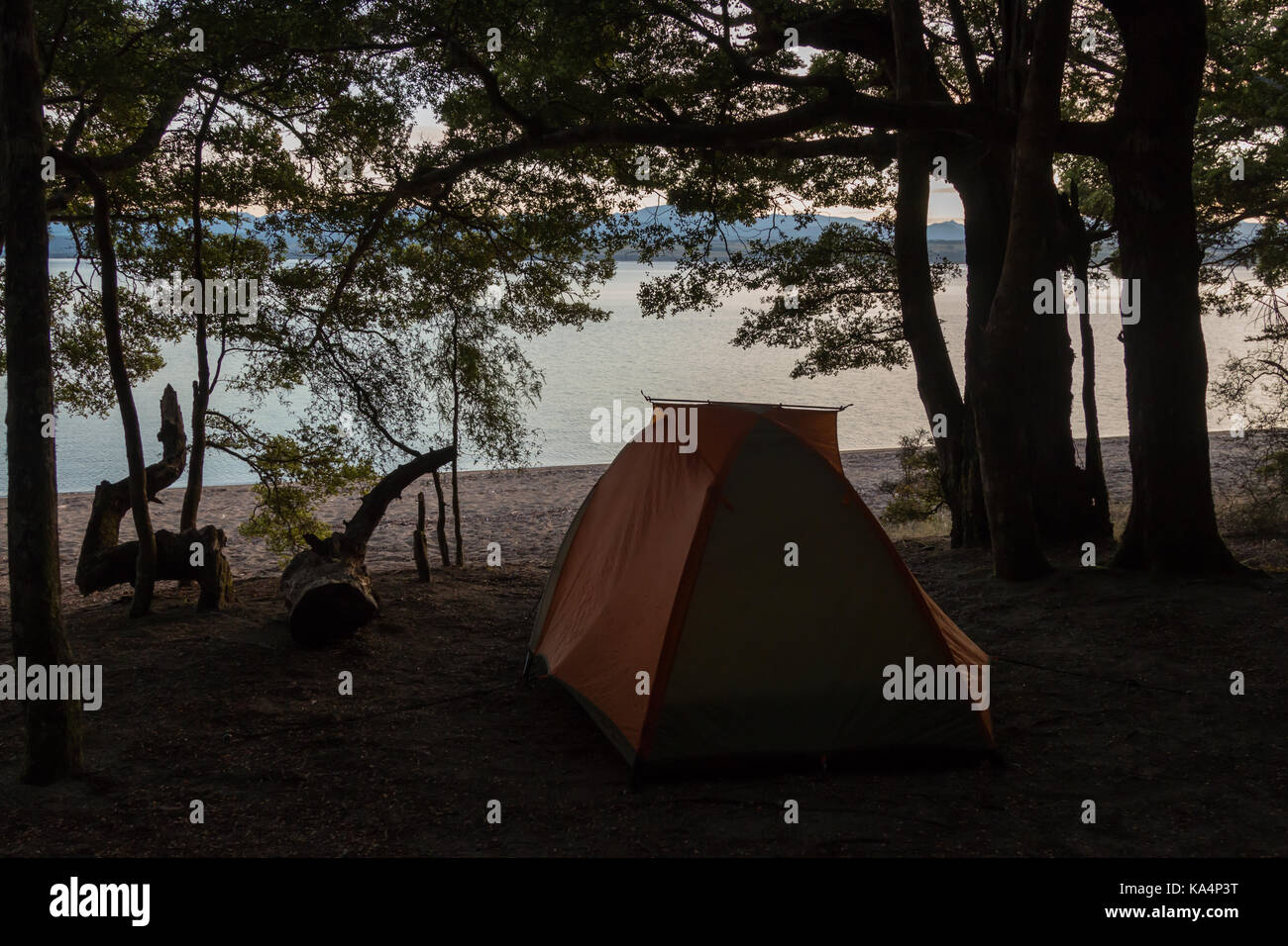 Sunset at the end of day 1 of the Kepler Track, one of New Zealand's ...