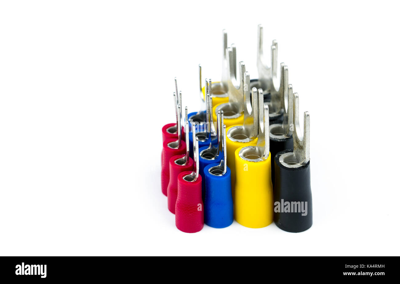 Group of spade terminals electrical cable connector accessories ...