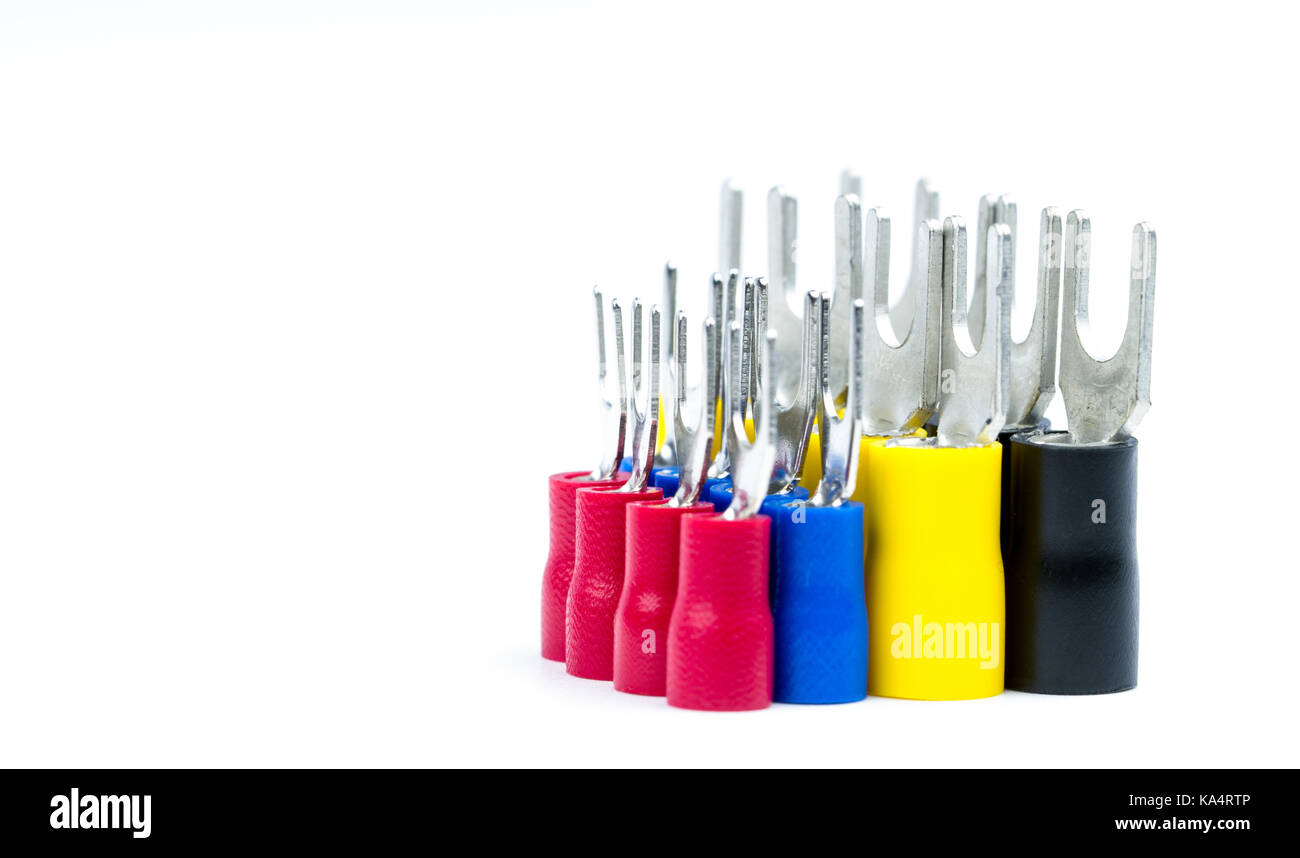 Group of spade terminals electrical cable connector accessories ...