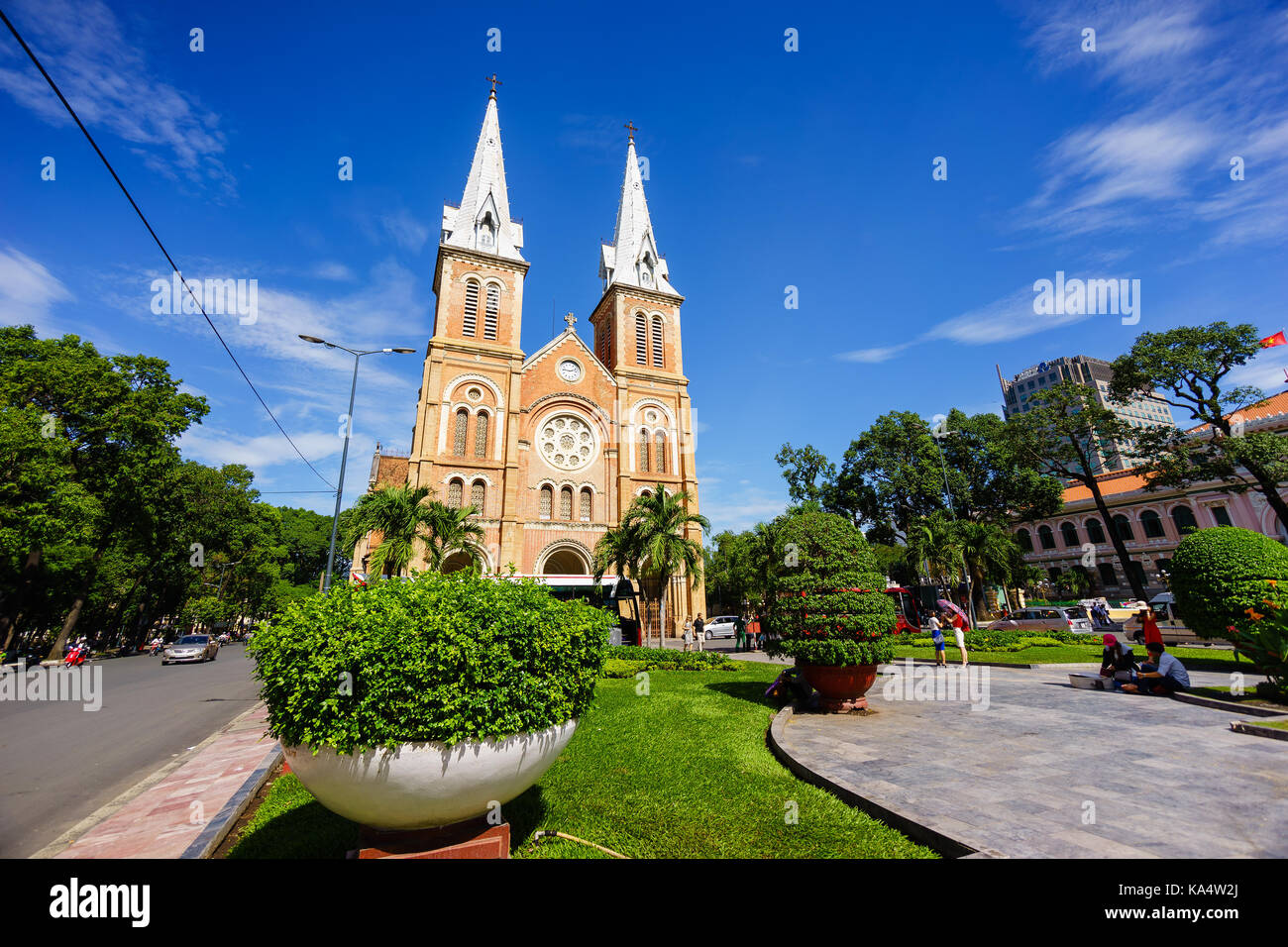 Notre Dame Cathedral (Vietnamese: Nha Tho Duc Ba), build in 1883 in Ho ...