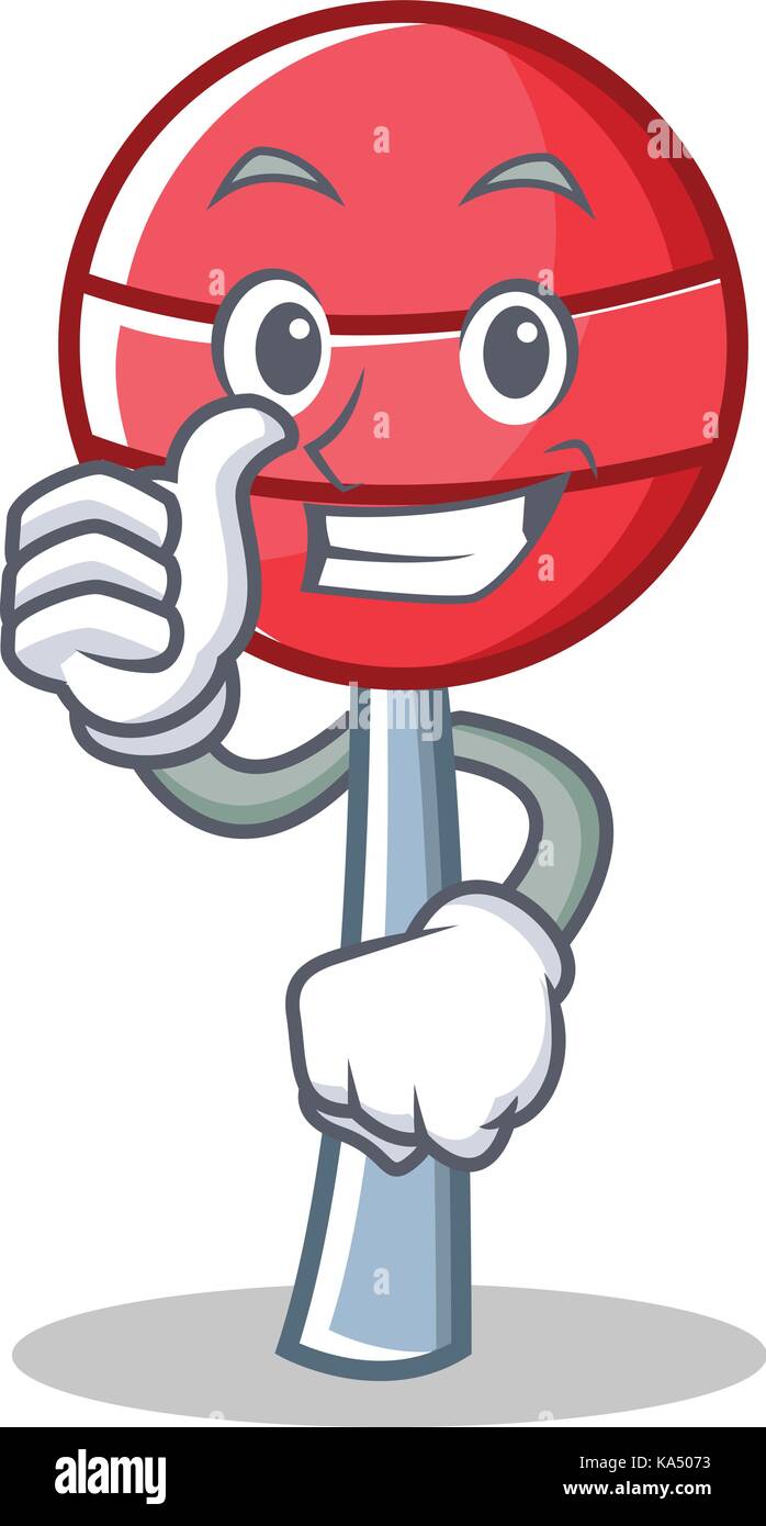 Thumbs up sweet lollipop character cartoon Stock Vector Image & Art - Alamy