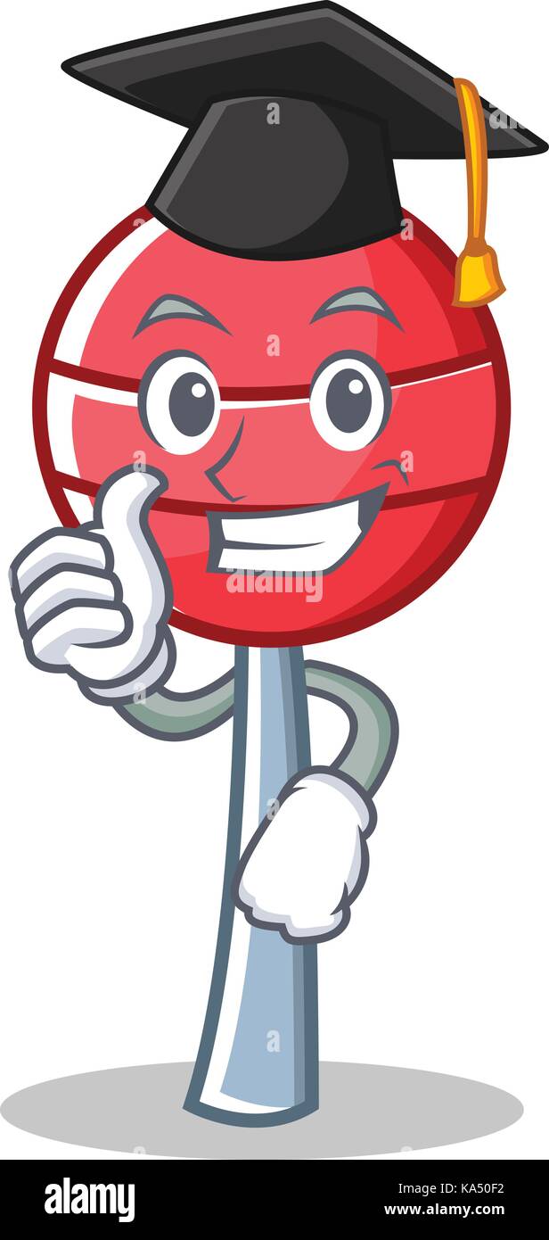 Graduation sweet lollipop character cartoon Stock Vector Image & Art ...
