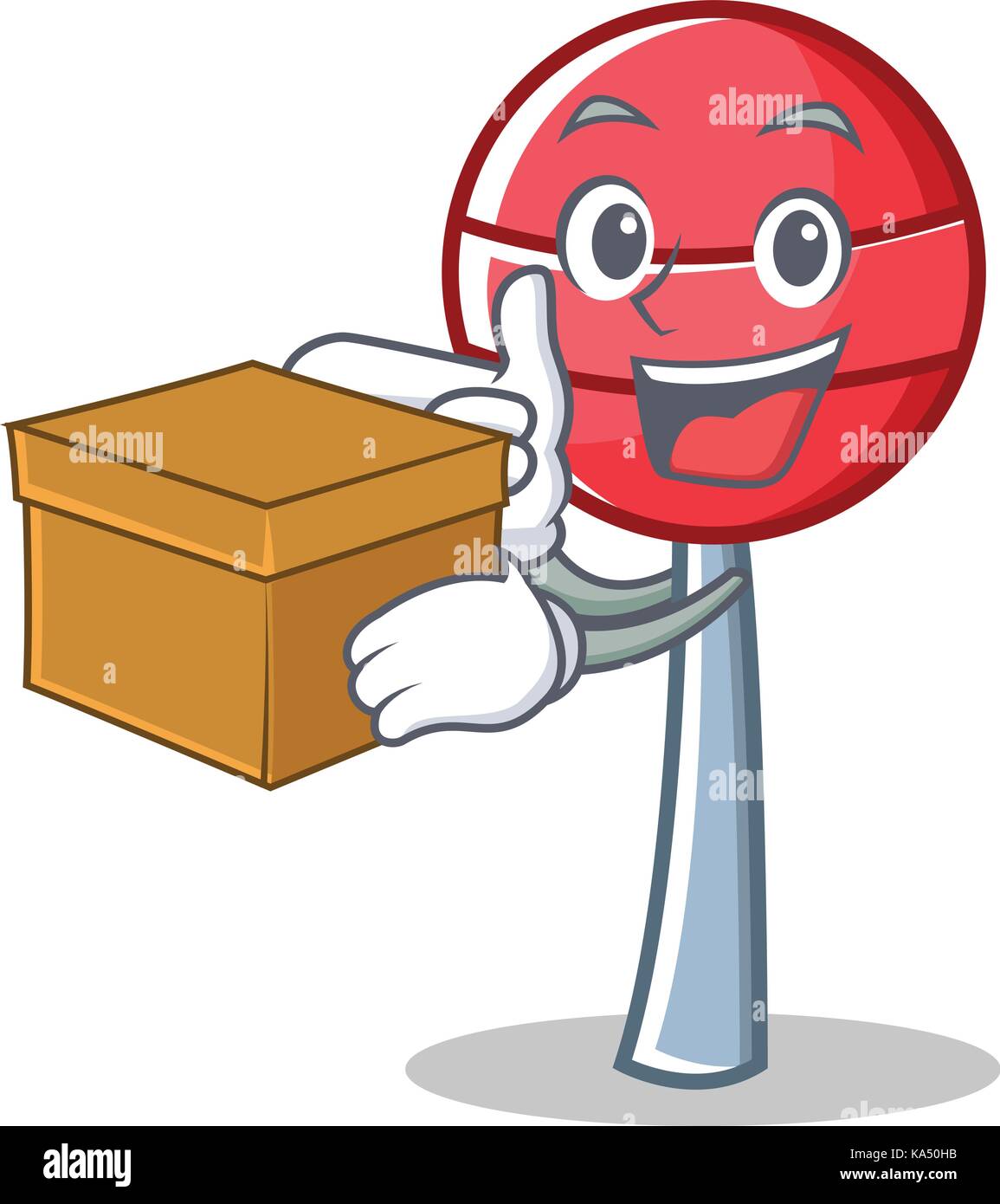 With box sweet lollipop character cartoon Stock Vector Image & Art - Alamy