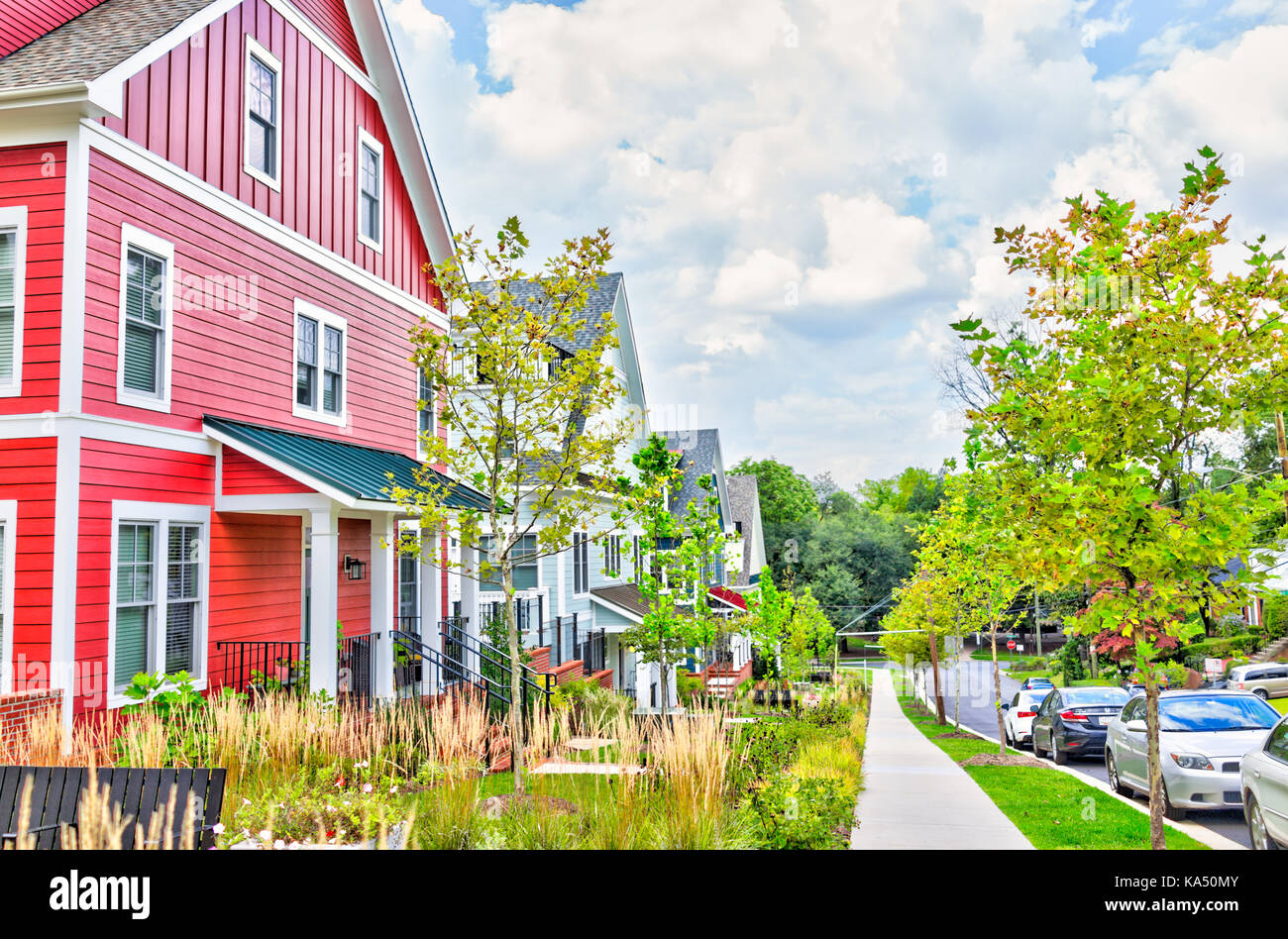 Silver Spring, USA - September 16, 2017: Colorful multicolored red ...