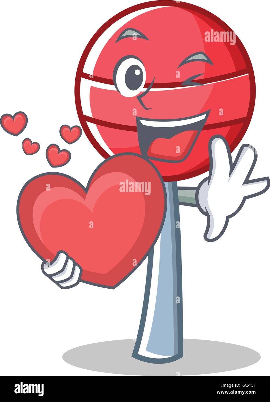 With heart sweet lollipop character cartoon Stock Vector Image & Art ...
