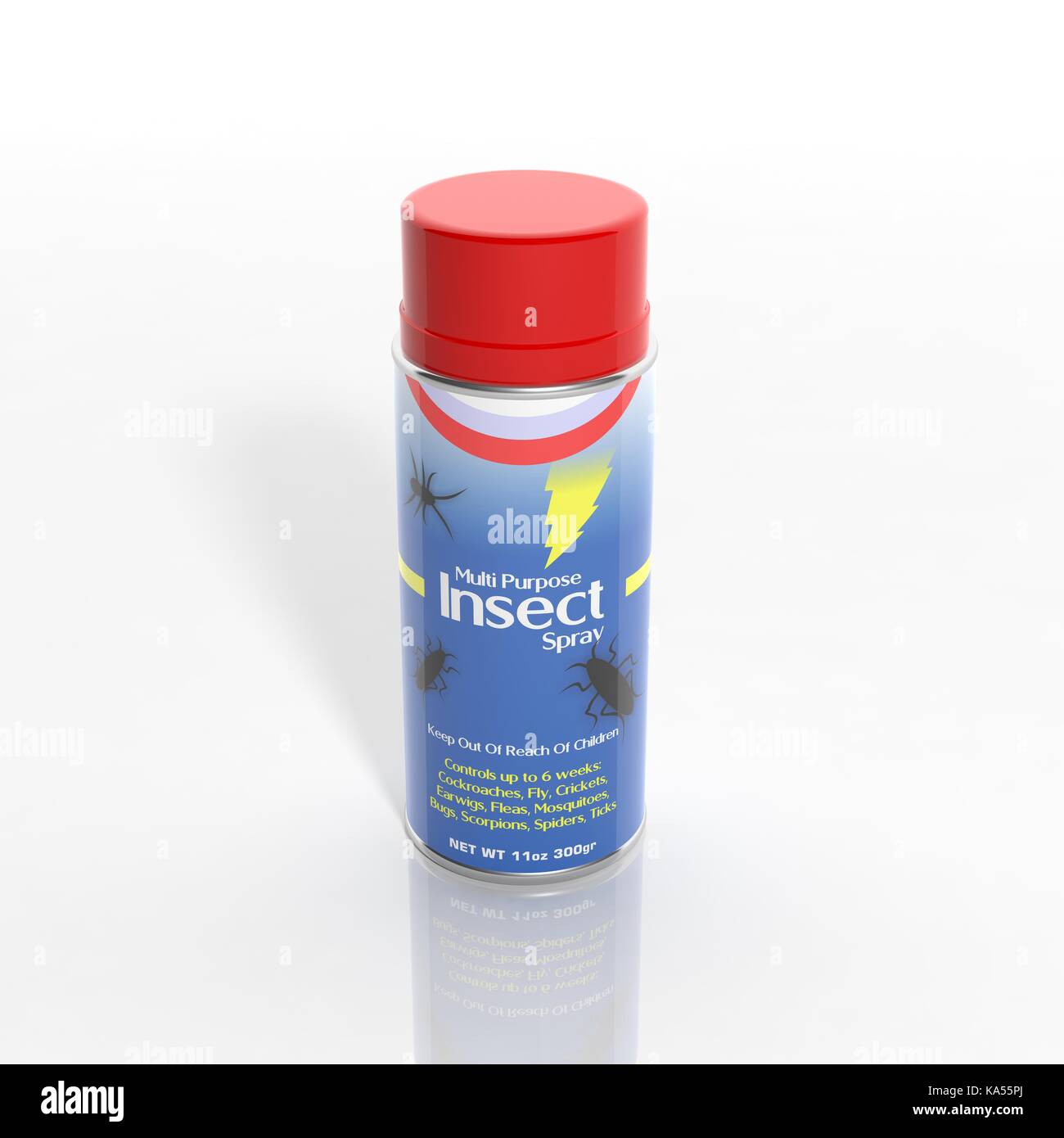 3D Insect Spray can isolated on white background Stock Photo - Alamy