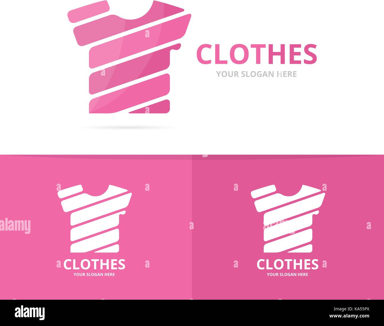 Vector of t-shirt logo combination. Garment and cloth symbol or icon ...