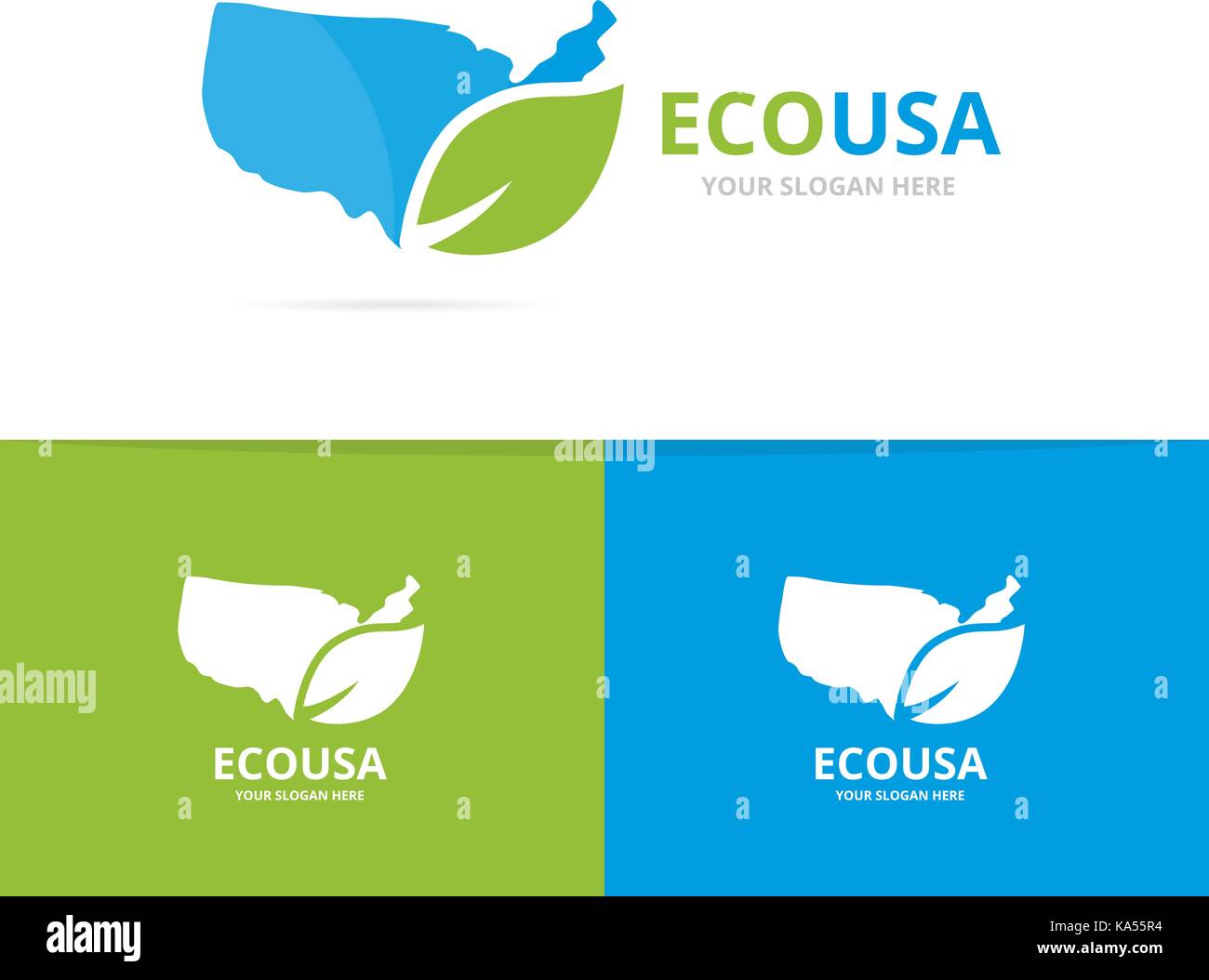 Vector of usa and leaf logo combination. America and eco symbol or icon ...