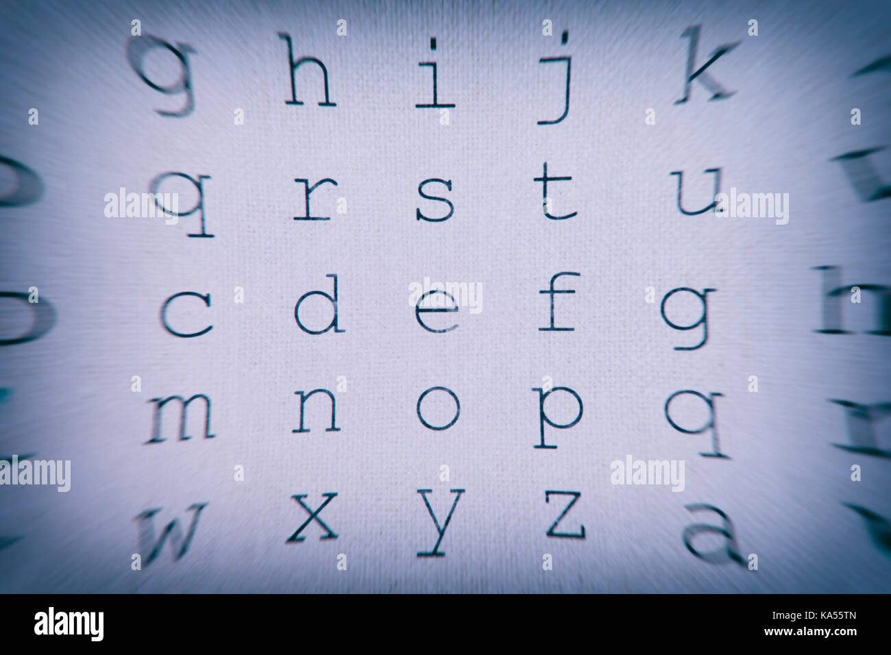 Some letters written on an old paper. The letters are in distortion ...