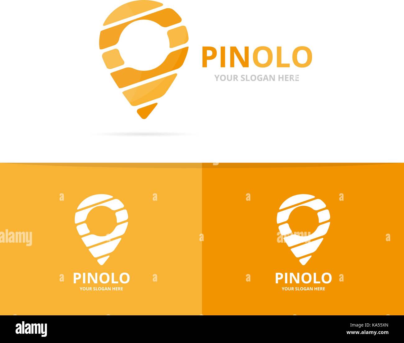 Vector of map pointer logo combination. GPS locator and pin symbol or ...