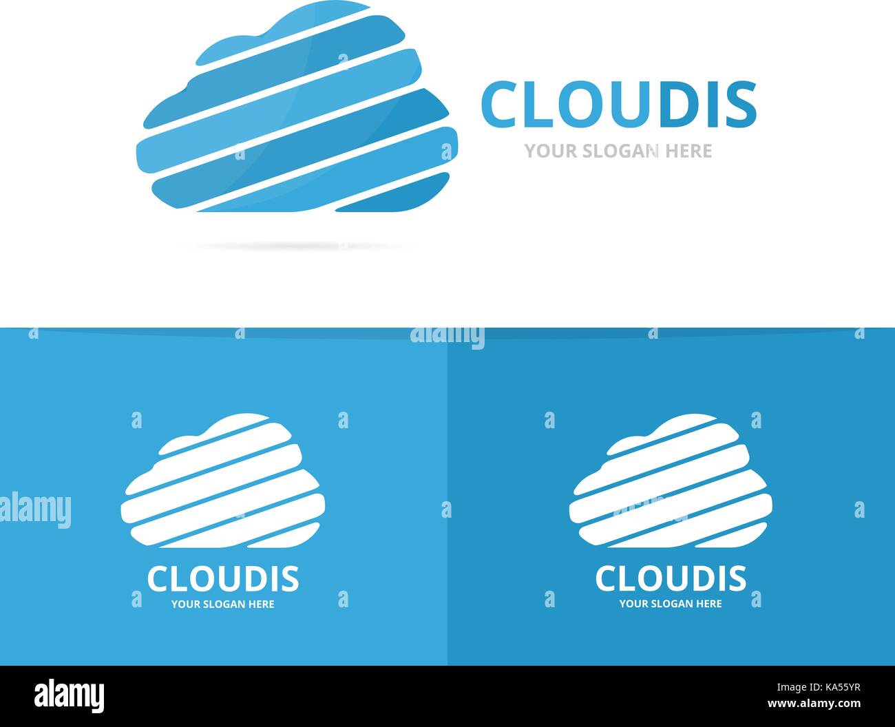 Vector of cloud logo combination. Loading and download symbol or icon ...