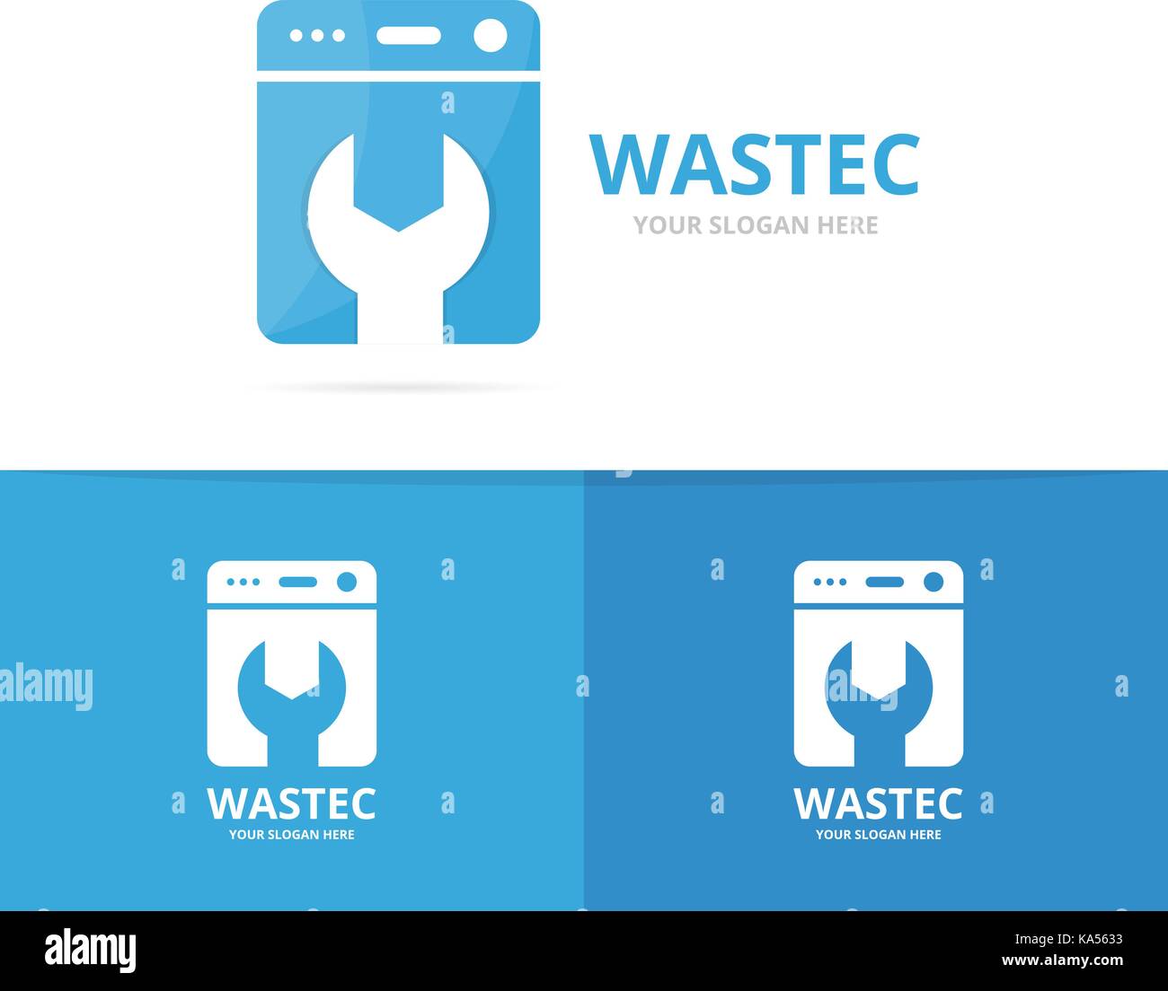 Vector of laundry logo combination. Washing machine and repair symbol ...