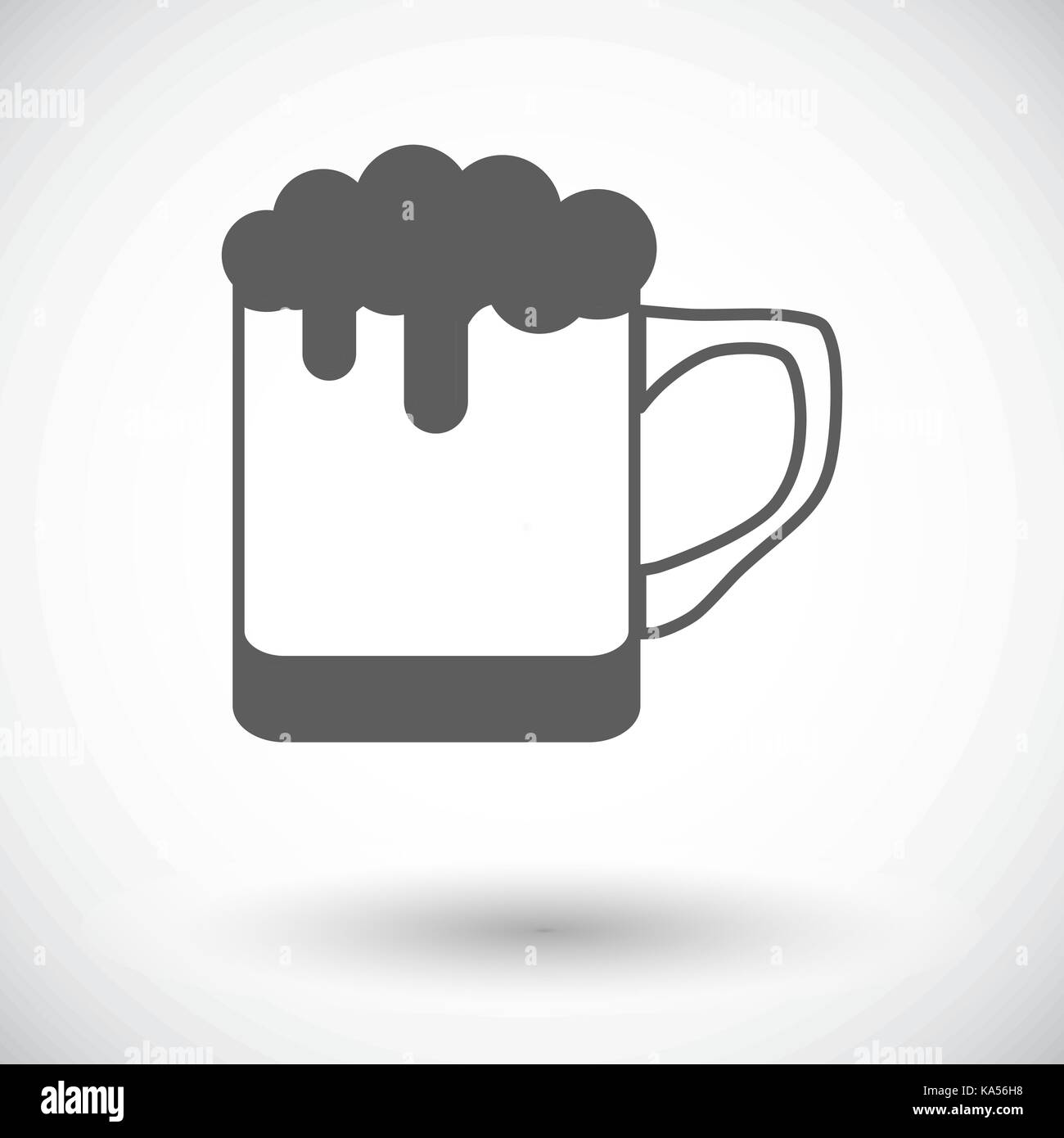 Beer. Single flat icon on white background. Vector illustration Stock ...