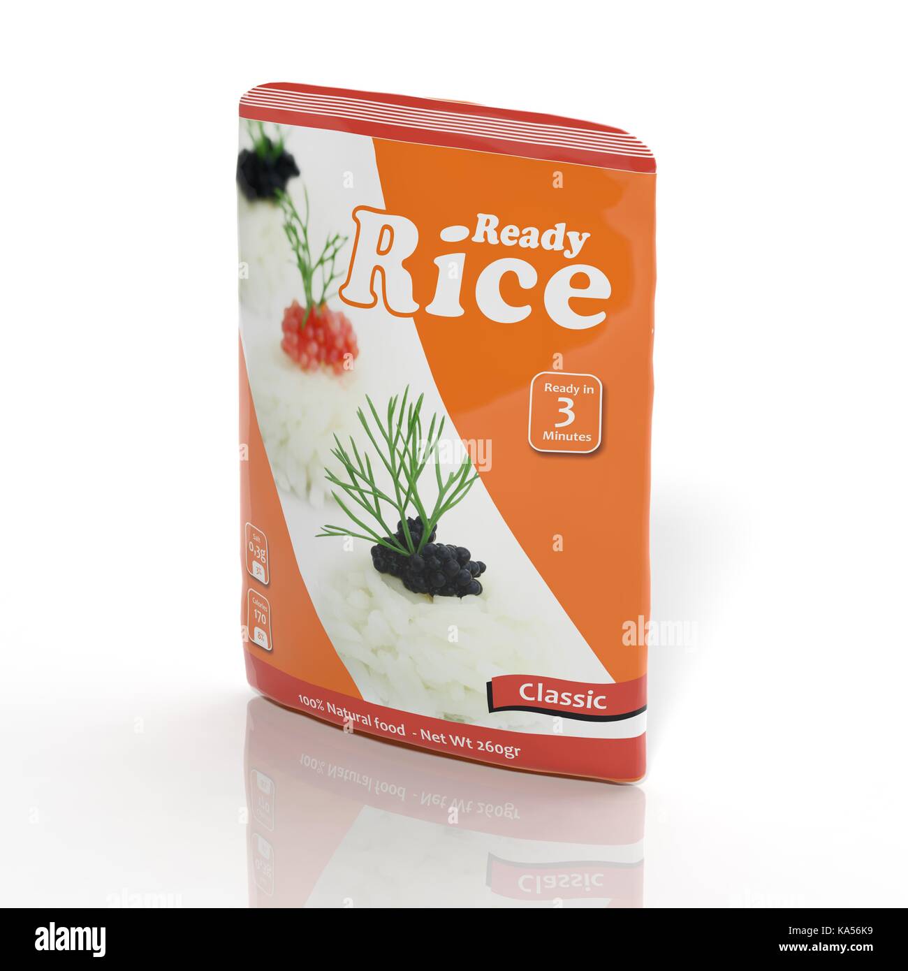 3D Rice packet isolated on white Stock Photo - Alamy