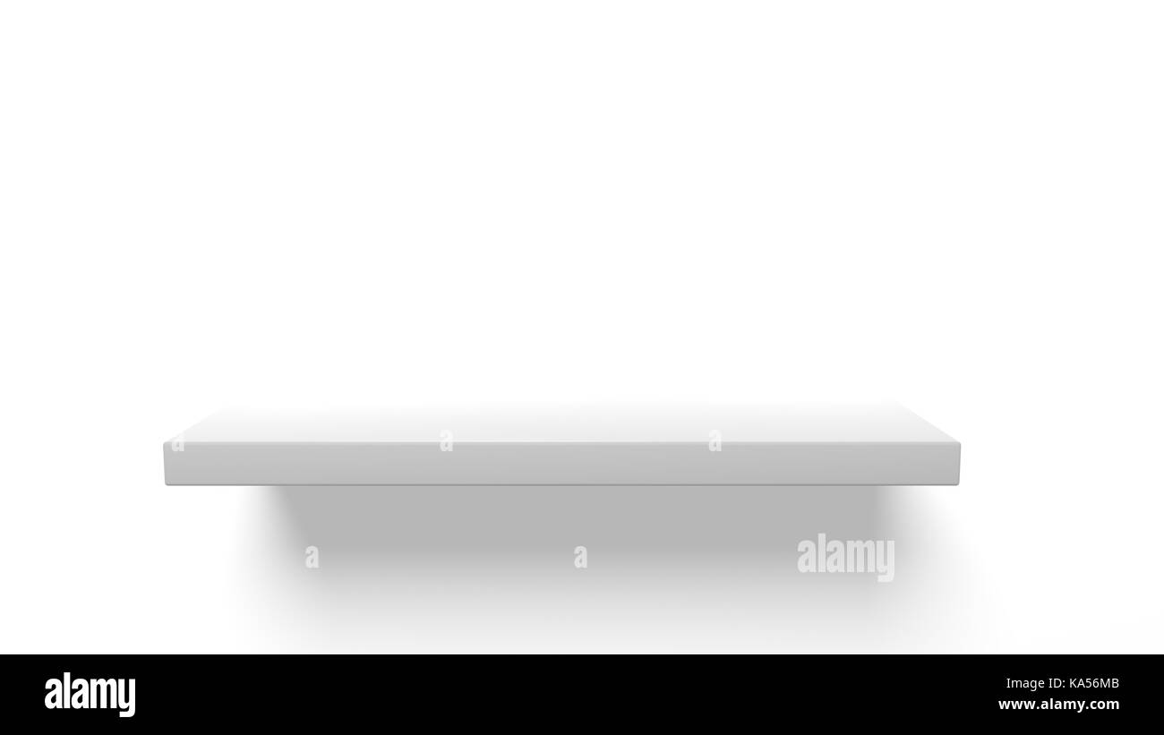 Empty wall self, isolated on white background Stock Photo - Alamy
