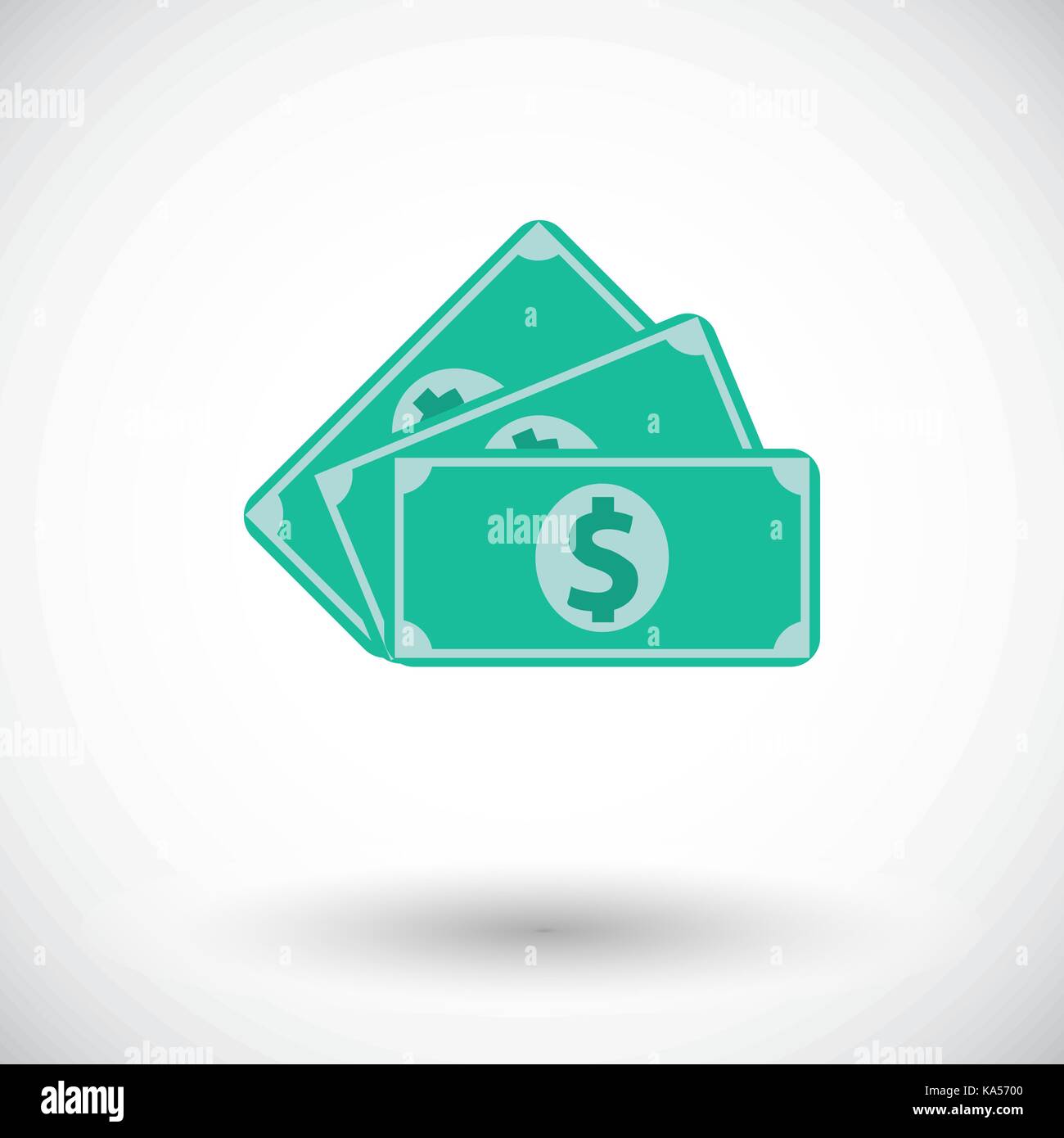 Dollar. Single flat icon on white background. Vector illustration Stock ...