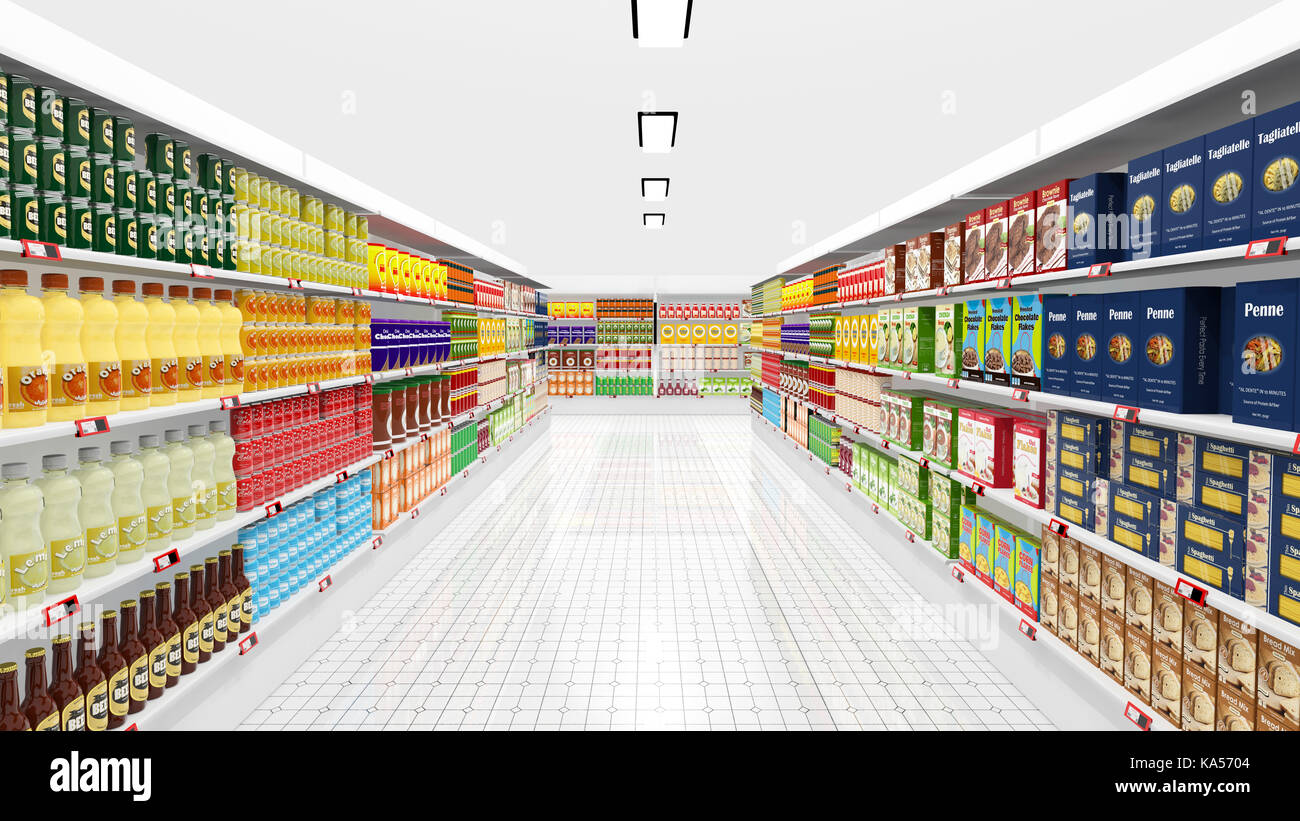 Supermarket food interior hi-res stock photography and images - Alamy