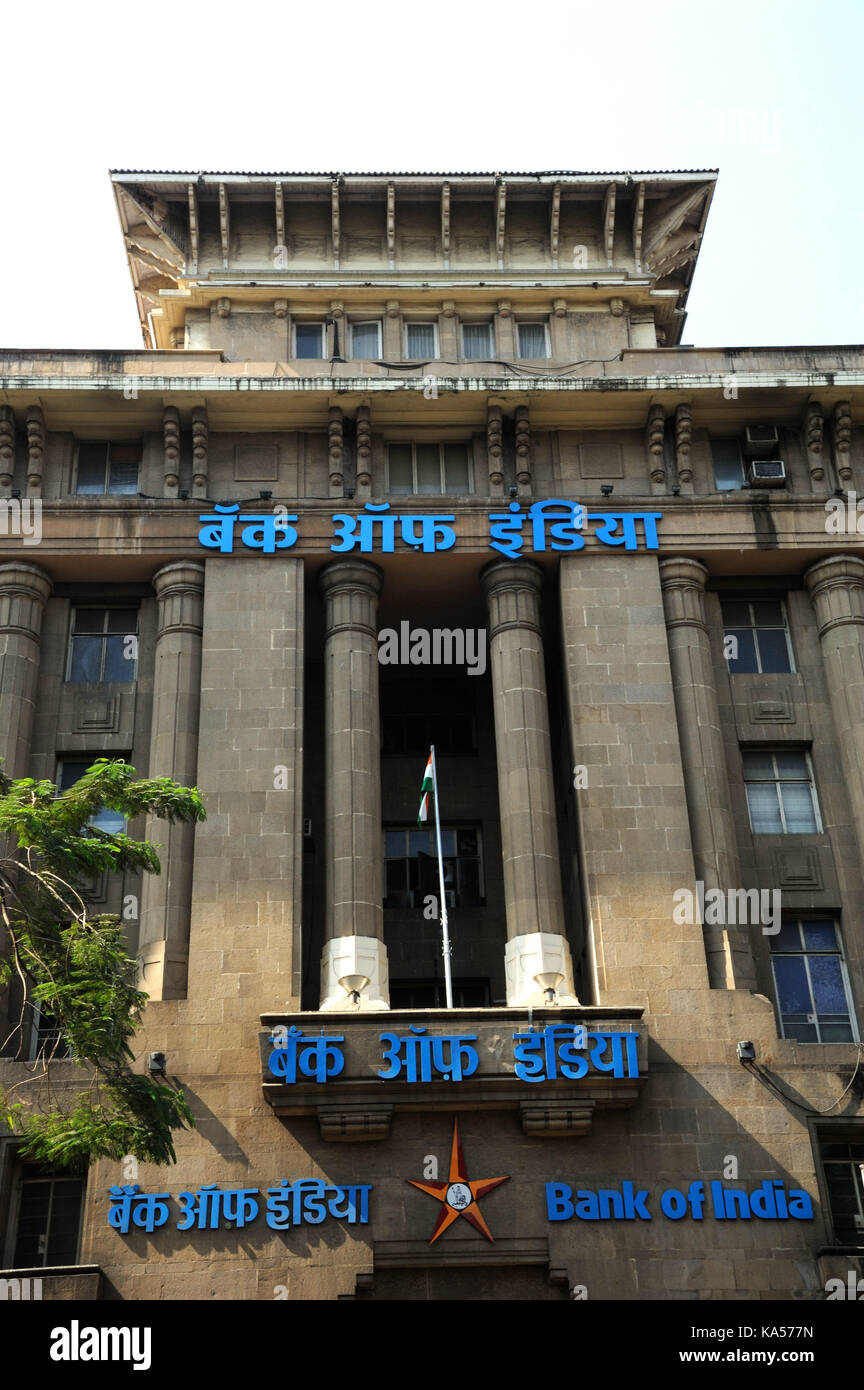 Bank of India building, mumbai, maharashtra, India, Asia - RMM 258634 ...