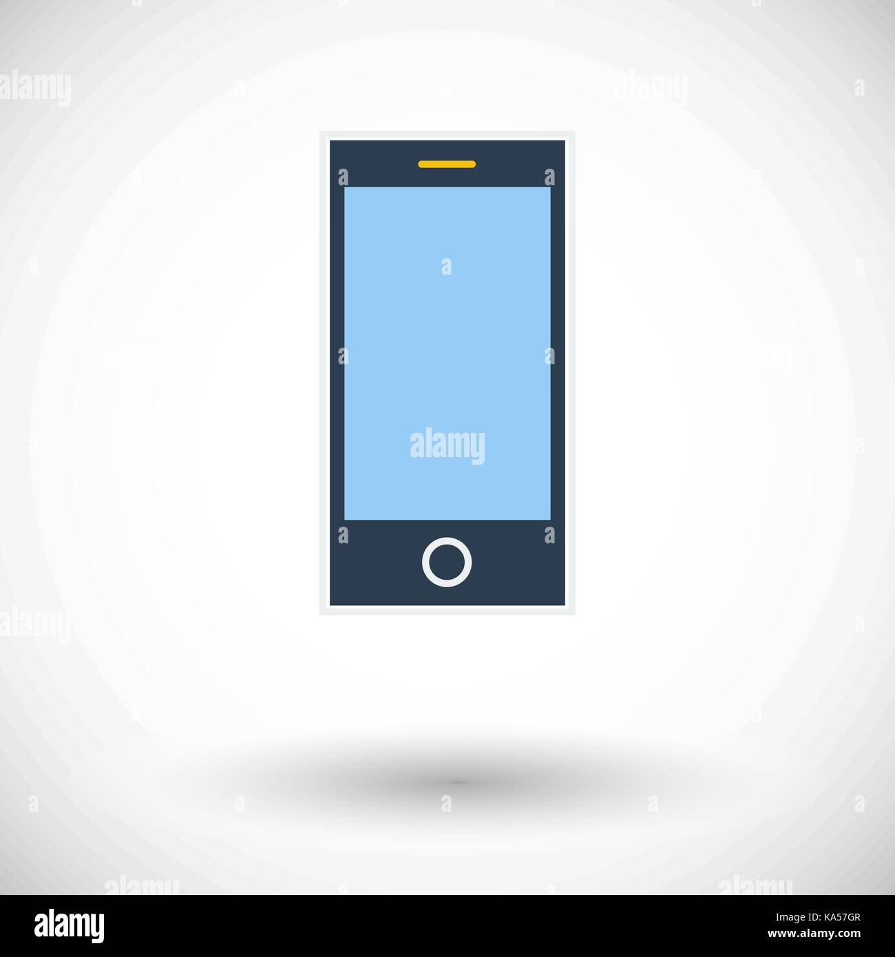 Smartphone. Single flat icon on white background. Vector illustration ...