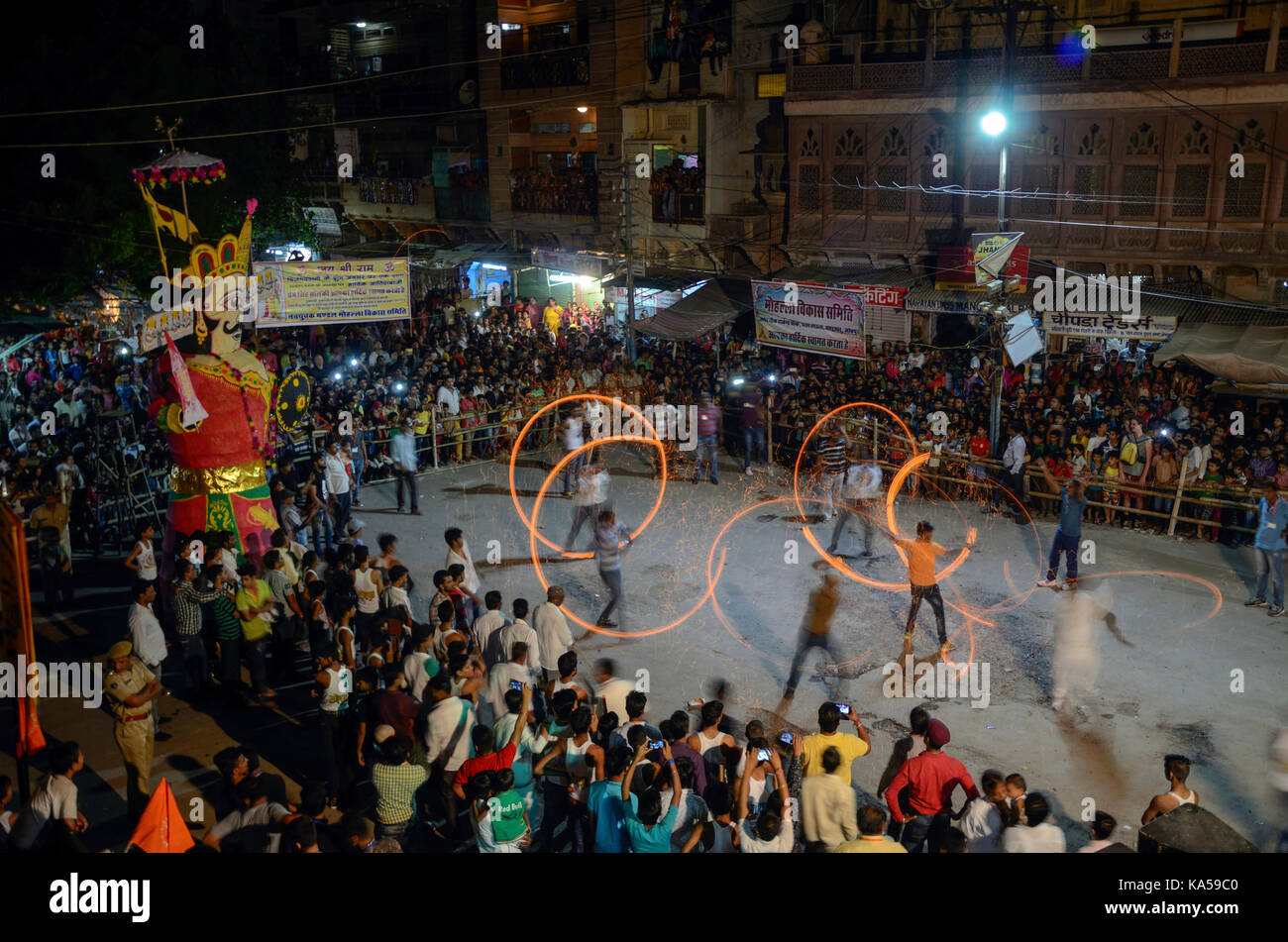 people celebrating Dussehra festival, jodhpur, rajasthan, India, Asia ...