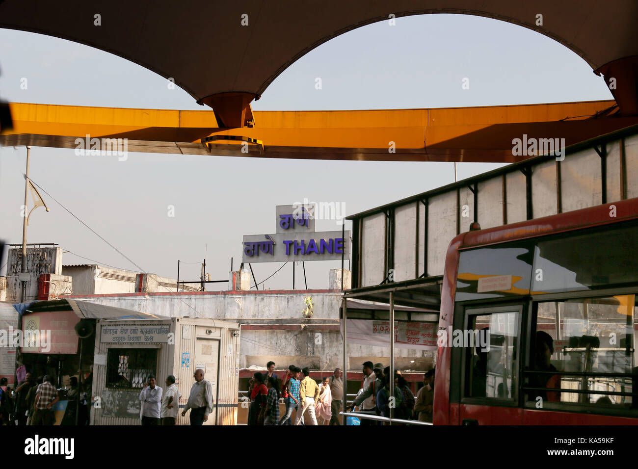thane railway station, mumbai, maharashtra, India, Asia Stock Photo - Alamy