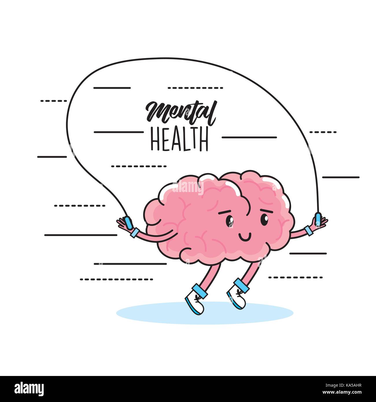 kawaii creative brain jumping lasso Stock Vector Image & Art - Alamy