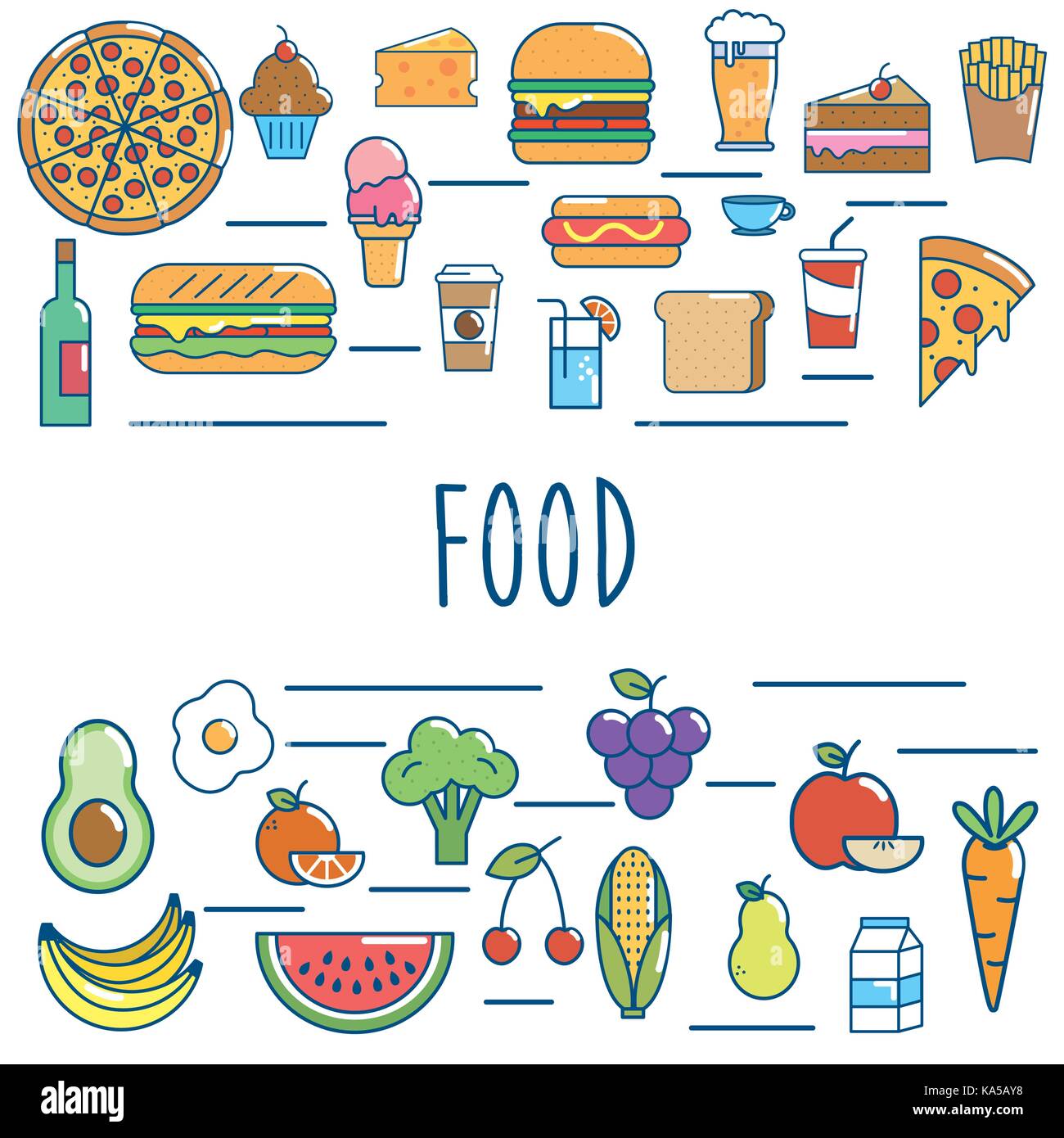 tasty food nutrition backgrou design Stock Vector Image & Art - Alamy