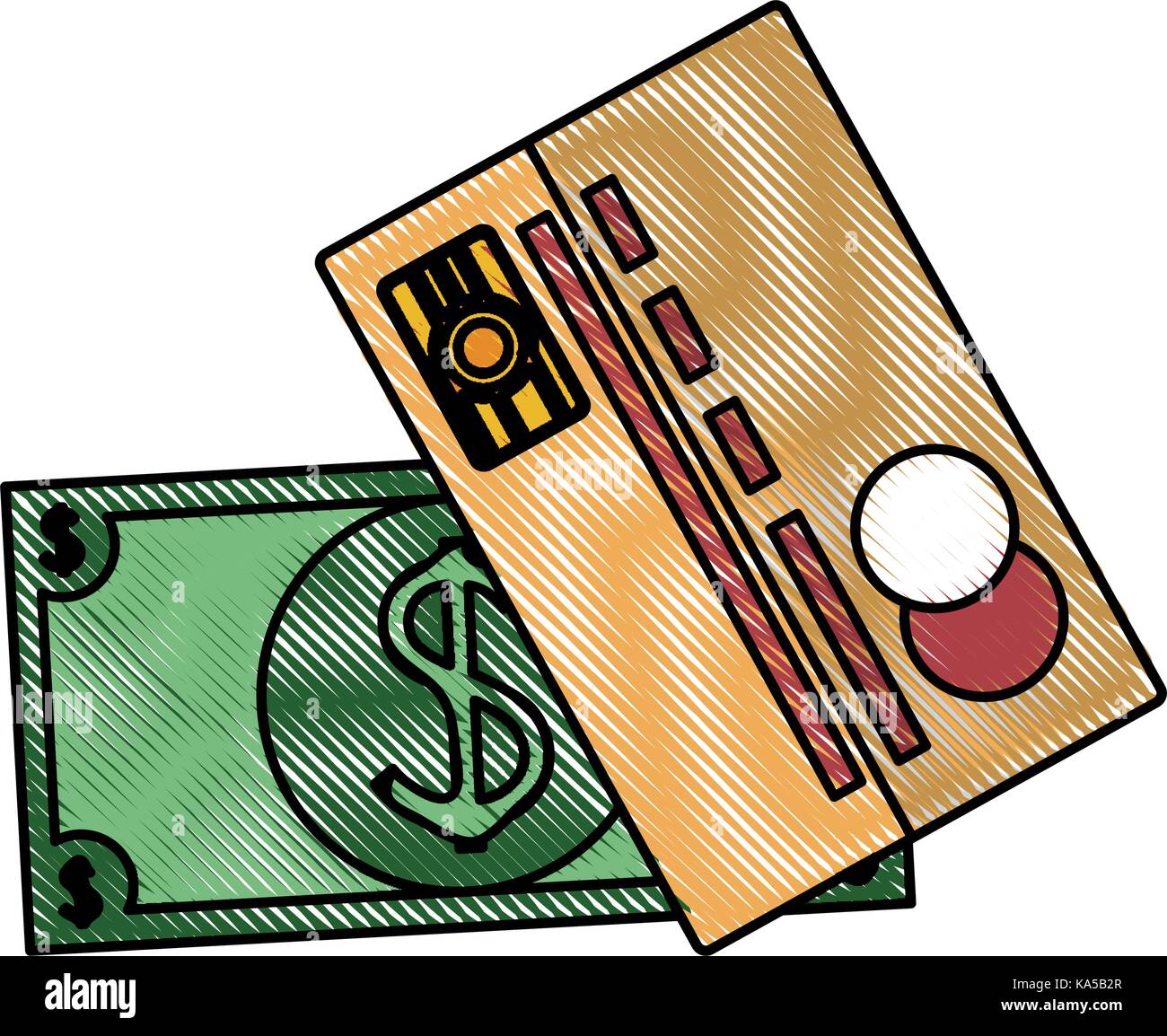cash and credit card Stock Vector Image & Art - Alamy